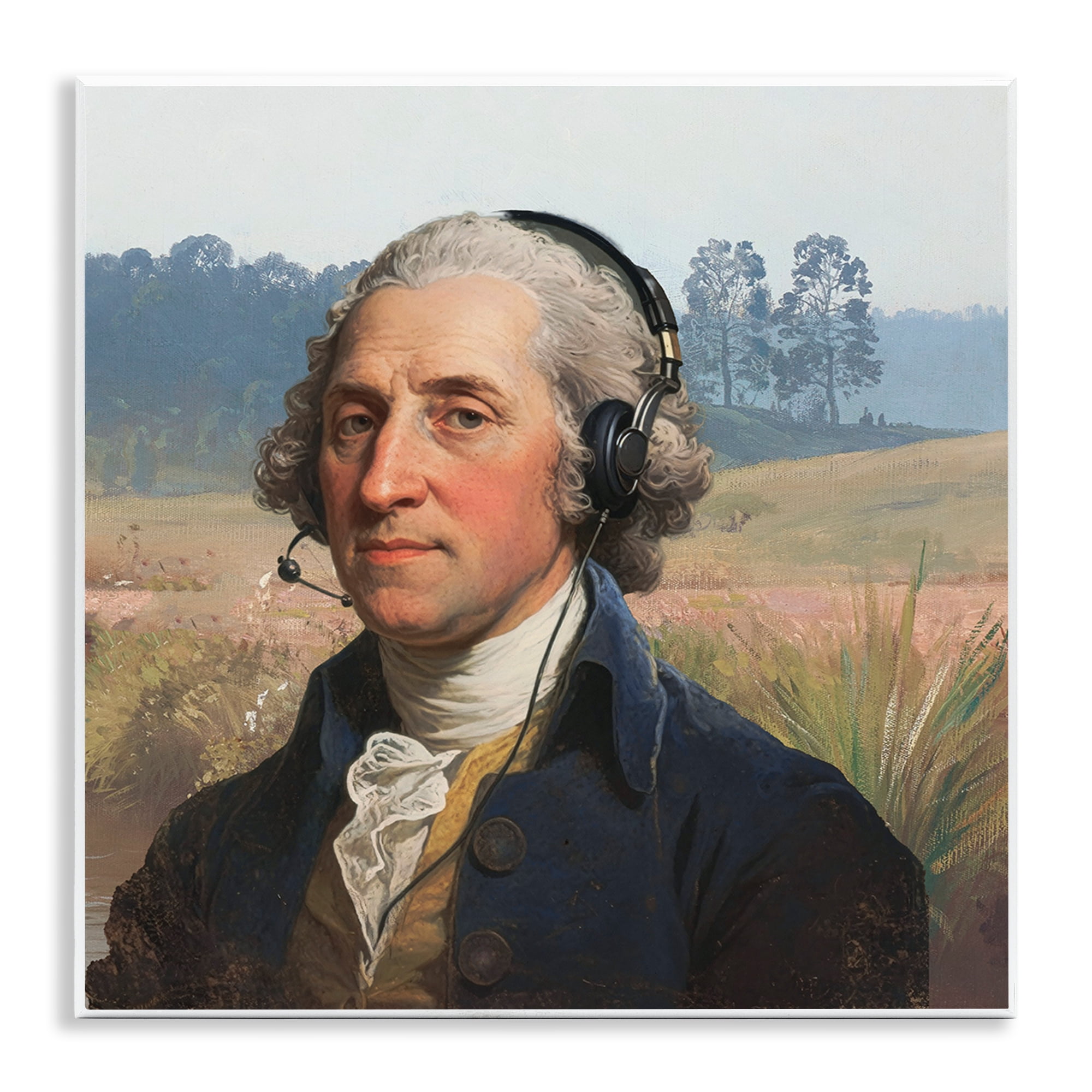 Stupell Industries Classical Gentleman with Headset Wall Plaque Art ...