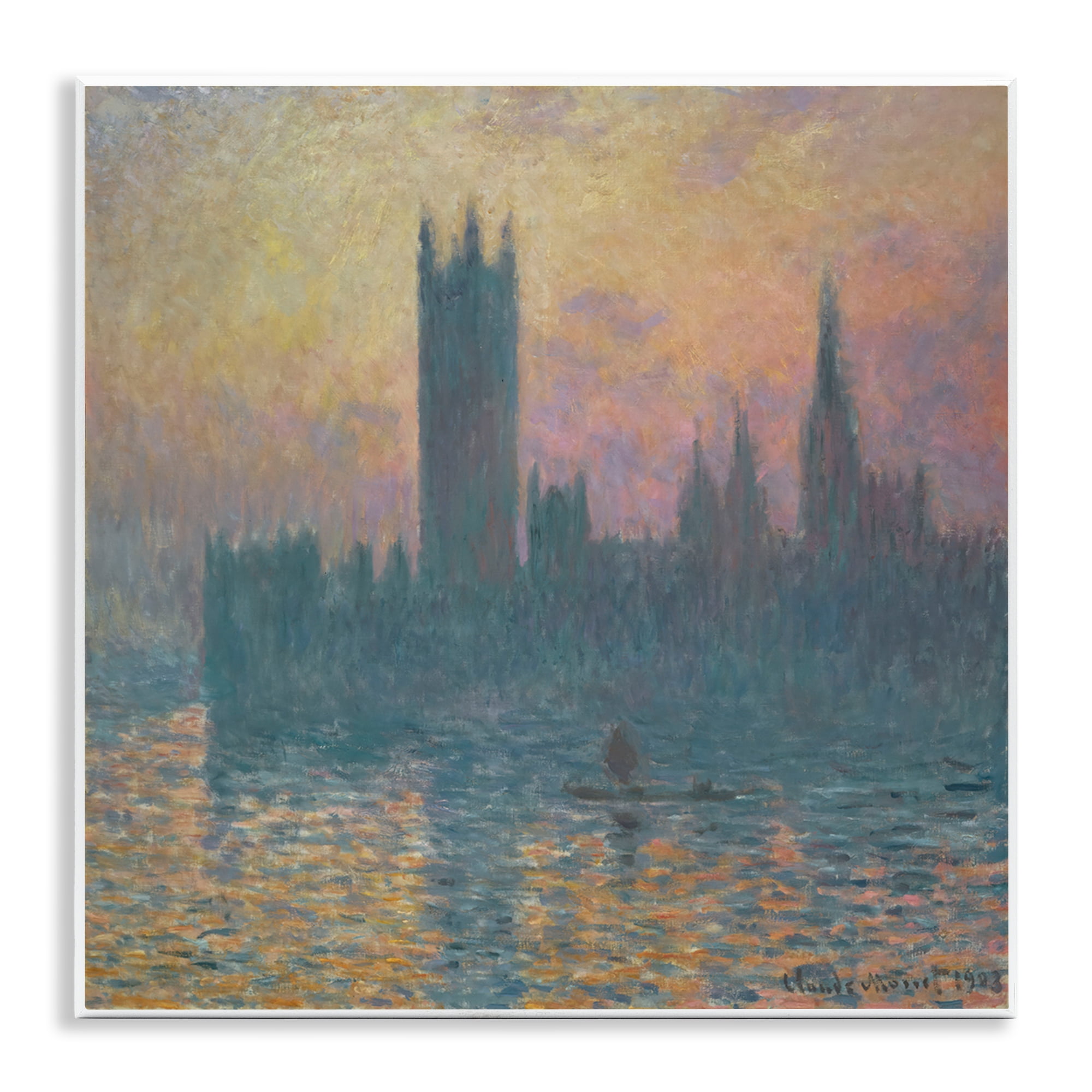 Stupell Industries Classical Monet London View Scenic & Cityscapes ...