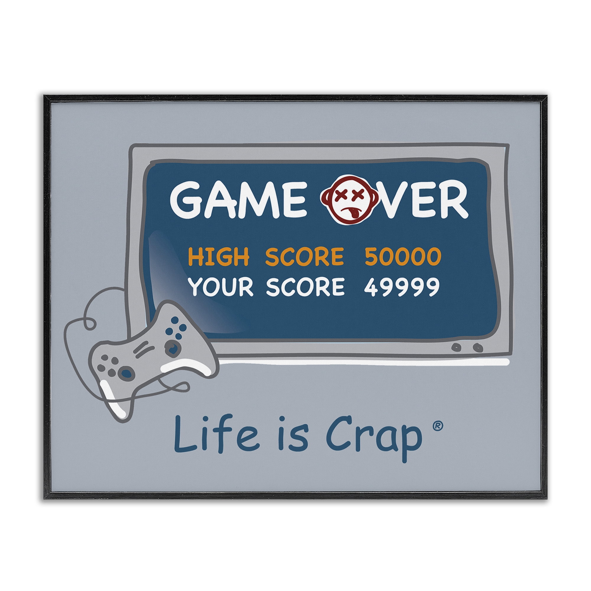Stupell Industries Close Score Game Over Novelty & Humor Painting Black ...