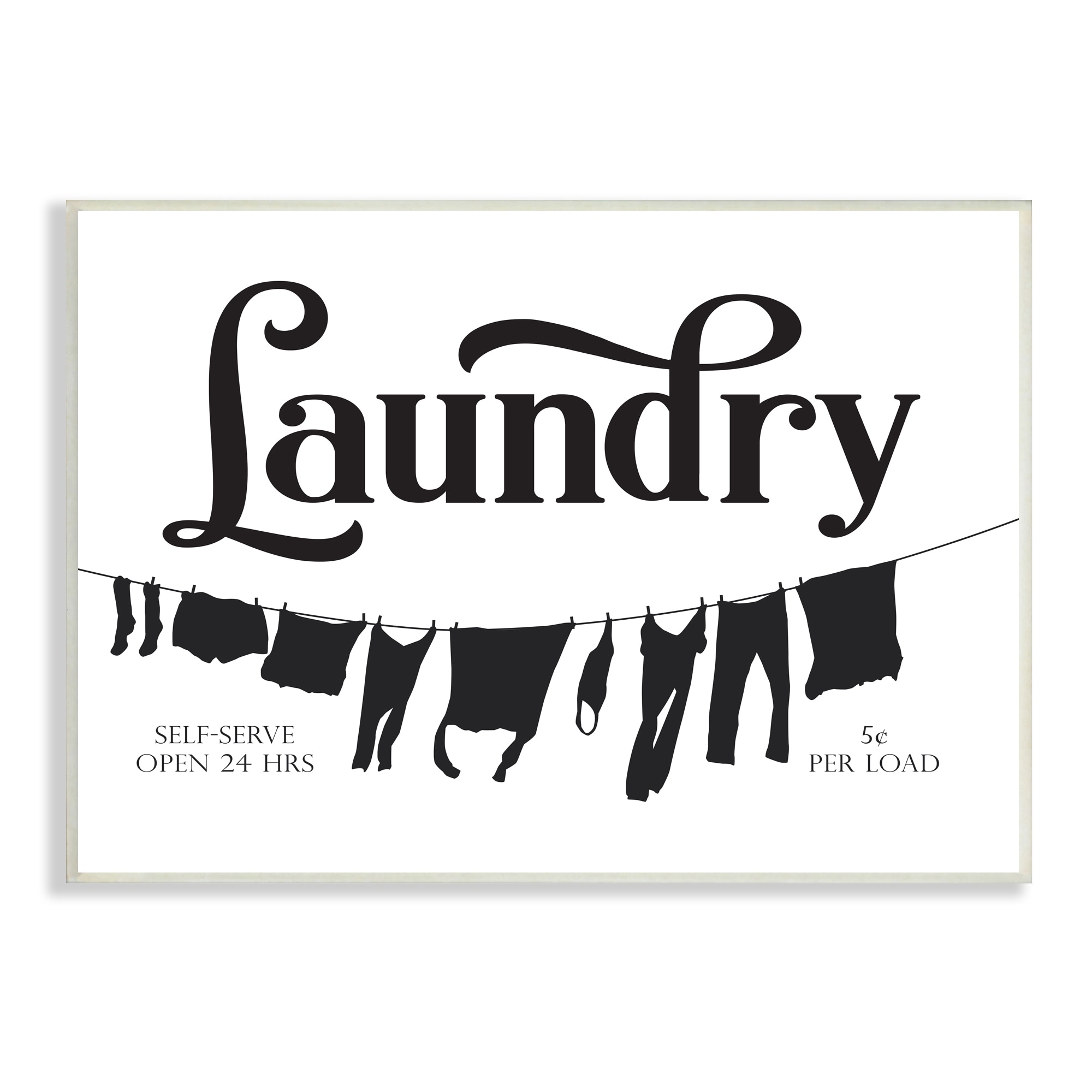 Stupell Industries Clothesline Laundry Room Sign Vintage Advertisement ...