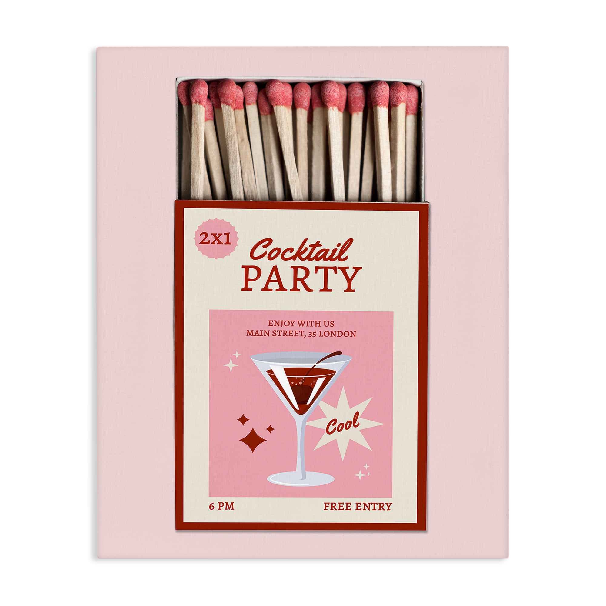 Stupell Industries Cocktail Party Matchbox Canvas Wall Art, design by ...