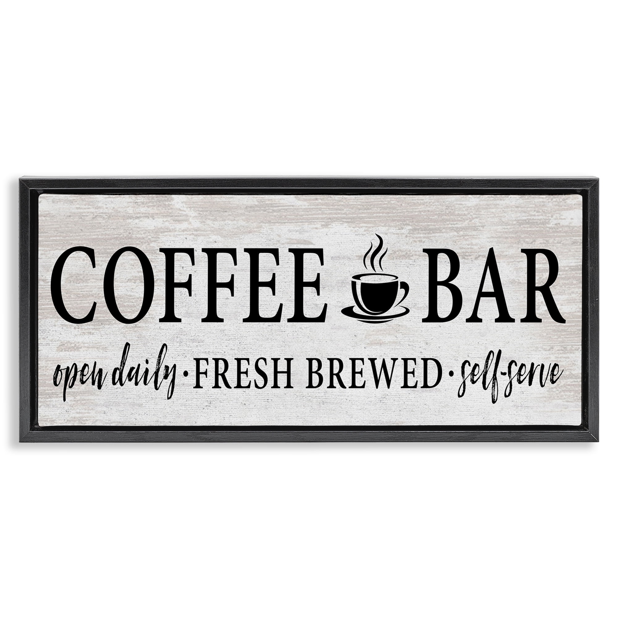 Stupell Industries Coffee Bar Cafe Rustic Sign Food & Beverage Painting ...