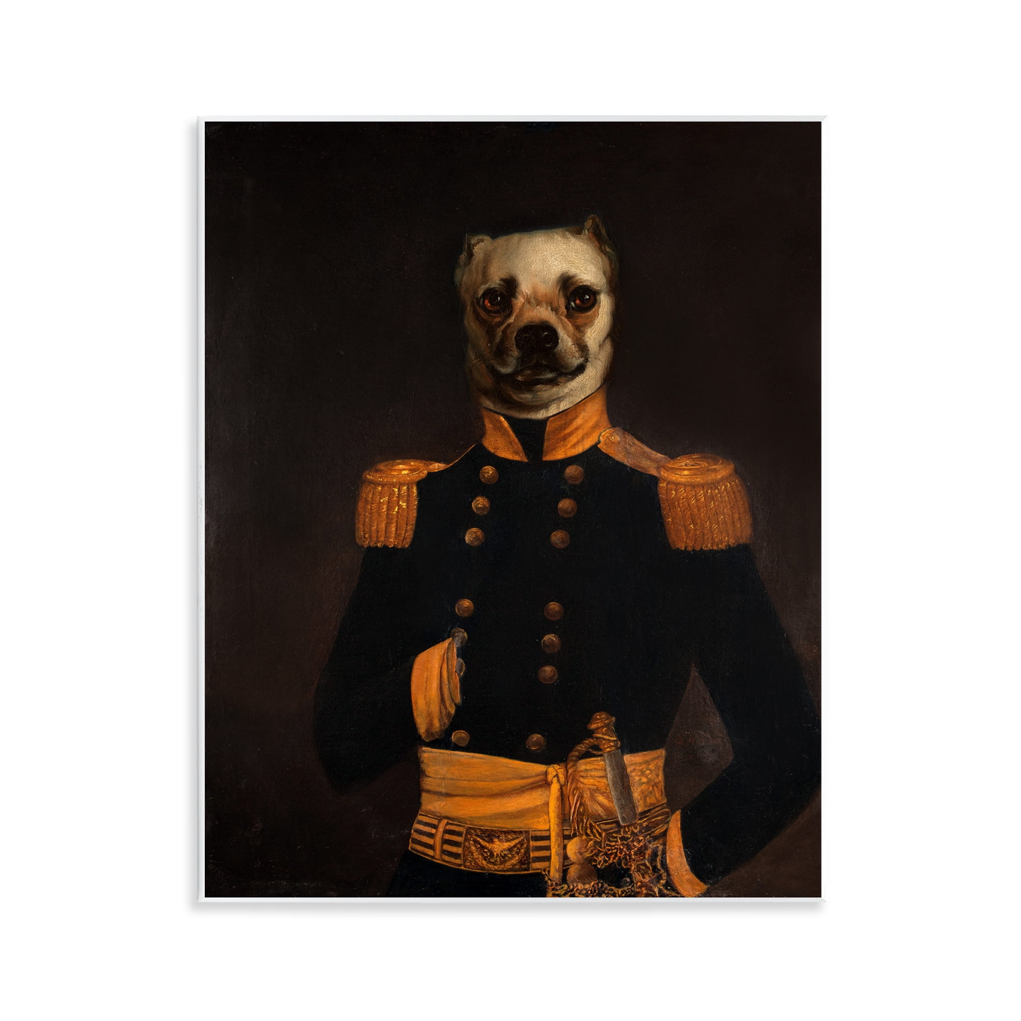 Stupell Industries Colonial Military Dog Animals & Insects Painting ...