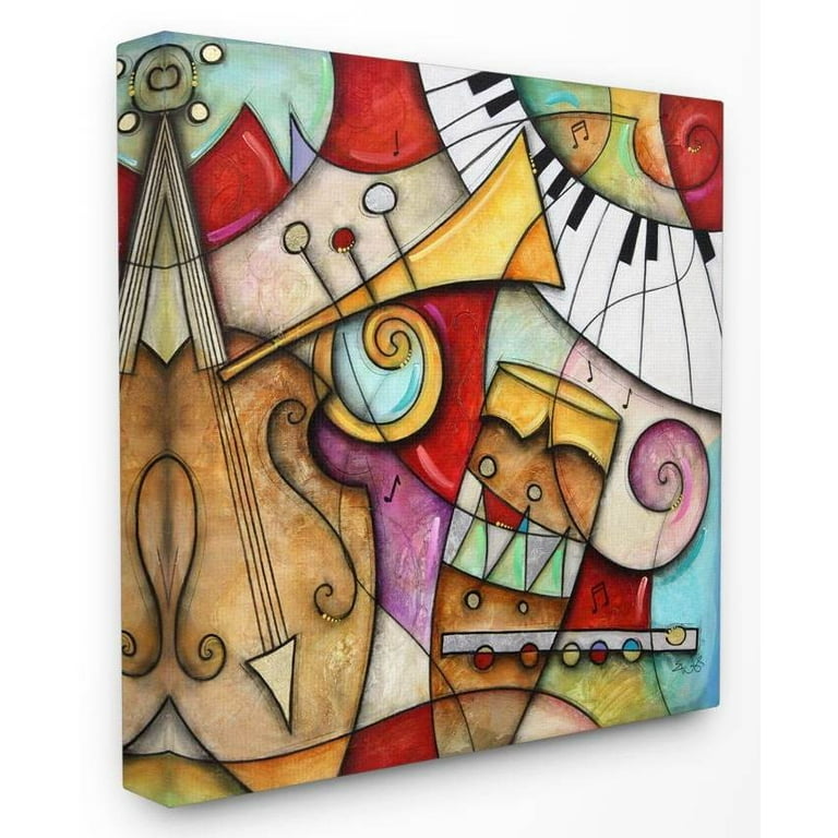 Abstract Paintings Of Musical Instruments
