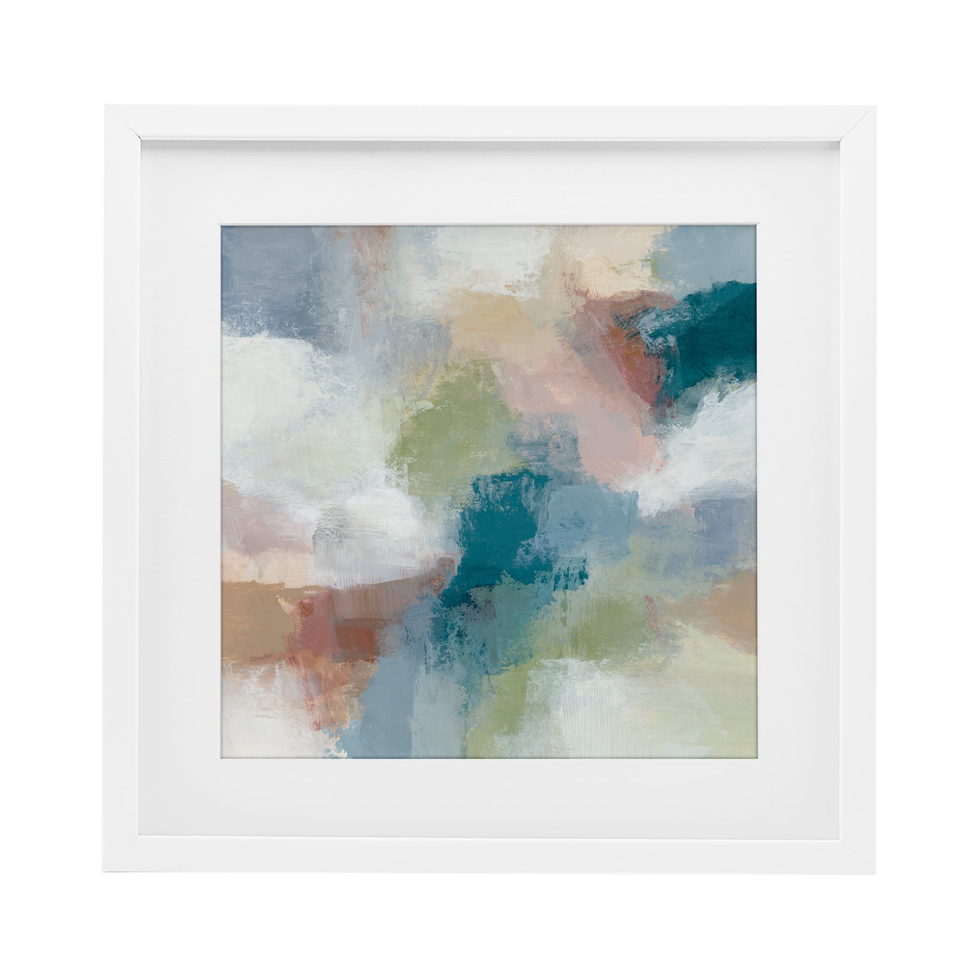 Stupell Industries Colourful Blended Hues White Framed Print Under ...
