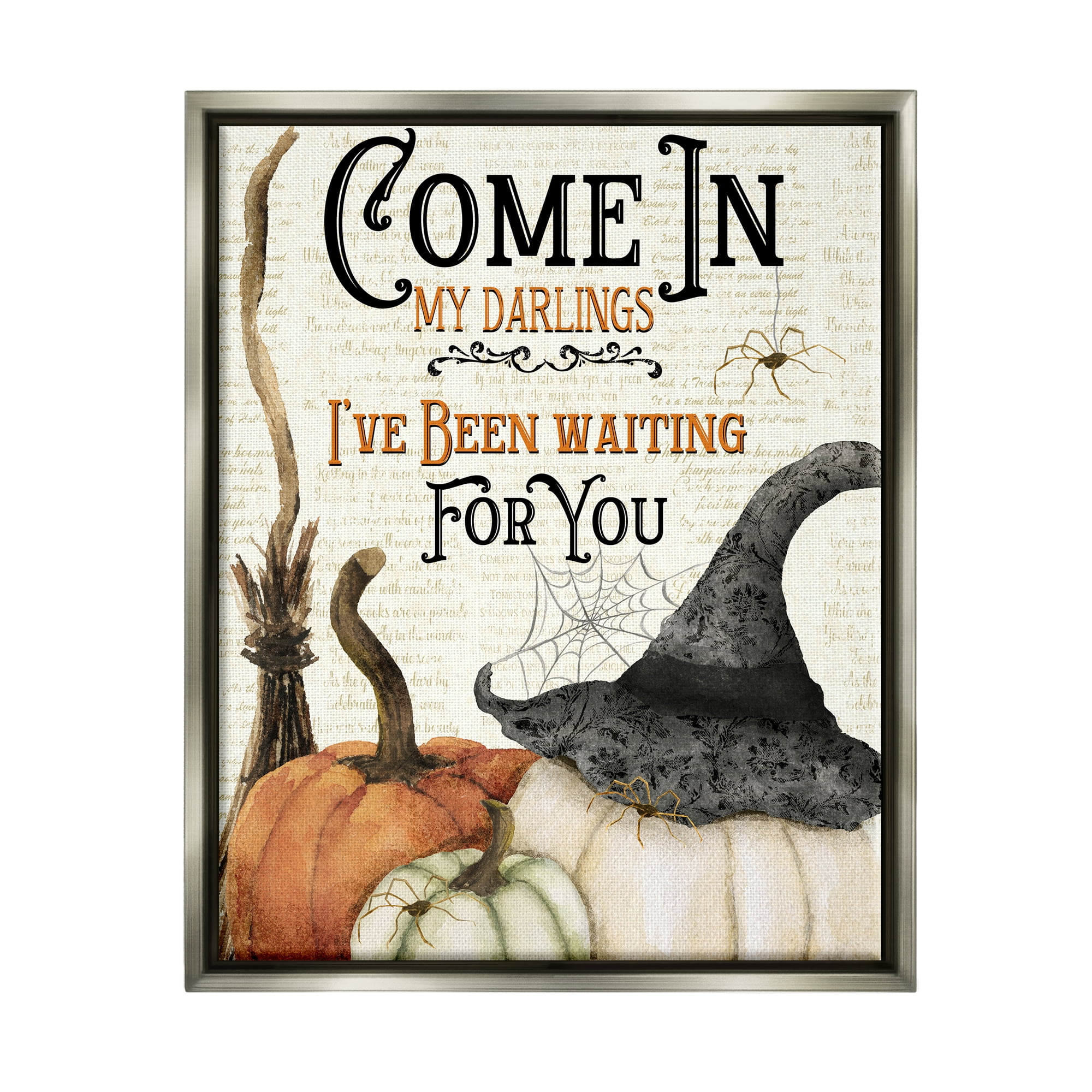Stupell Industries Come In Spooky Halloween Holiday Painting Gray ...