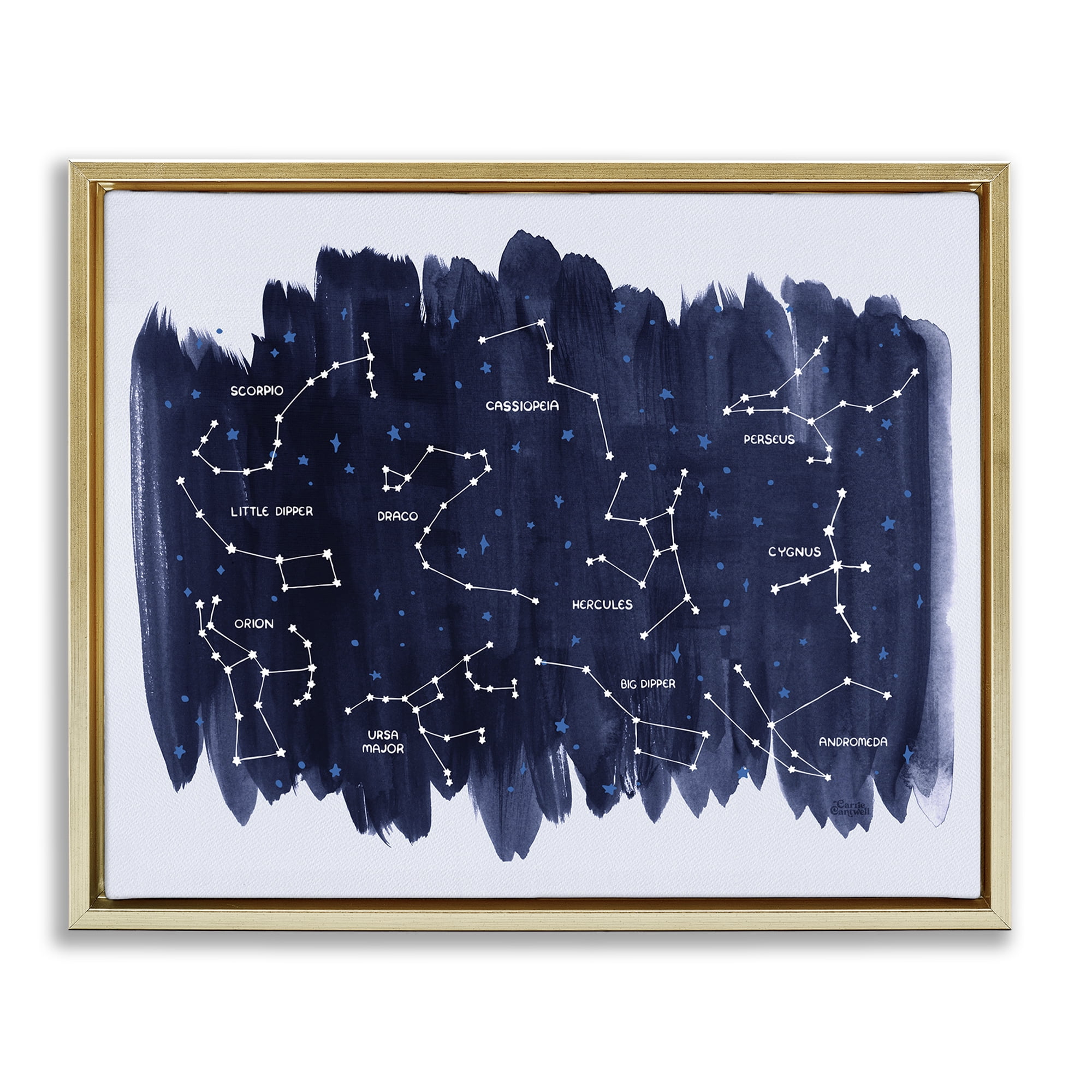 Stupell Industries Constellations on Blue Animals & Insects Painting ...