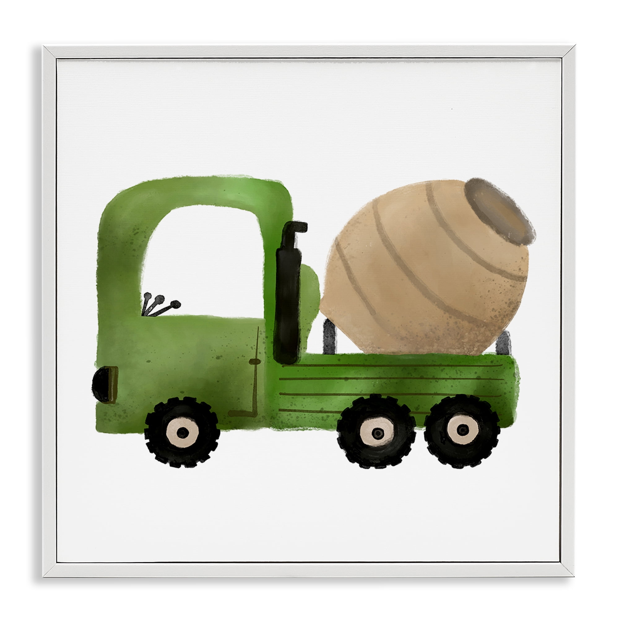Stupell Industries Construction Truck Vehicle Transportation Painting ...