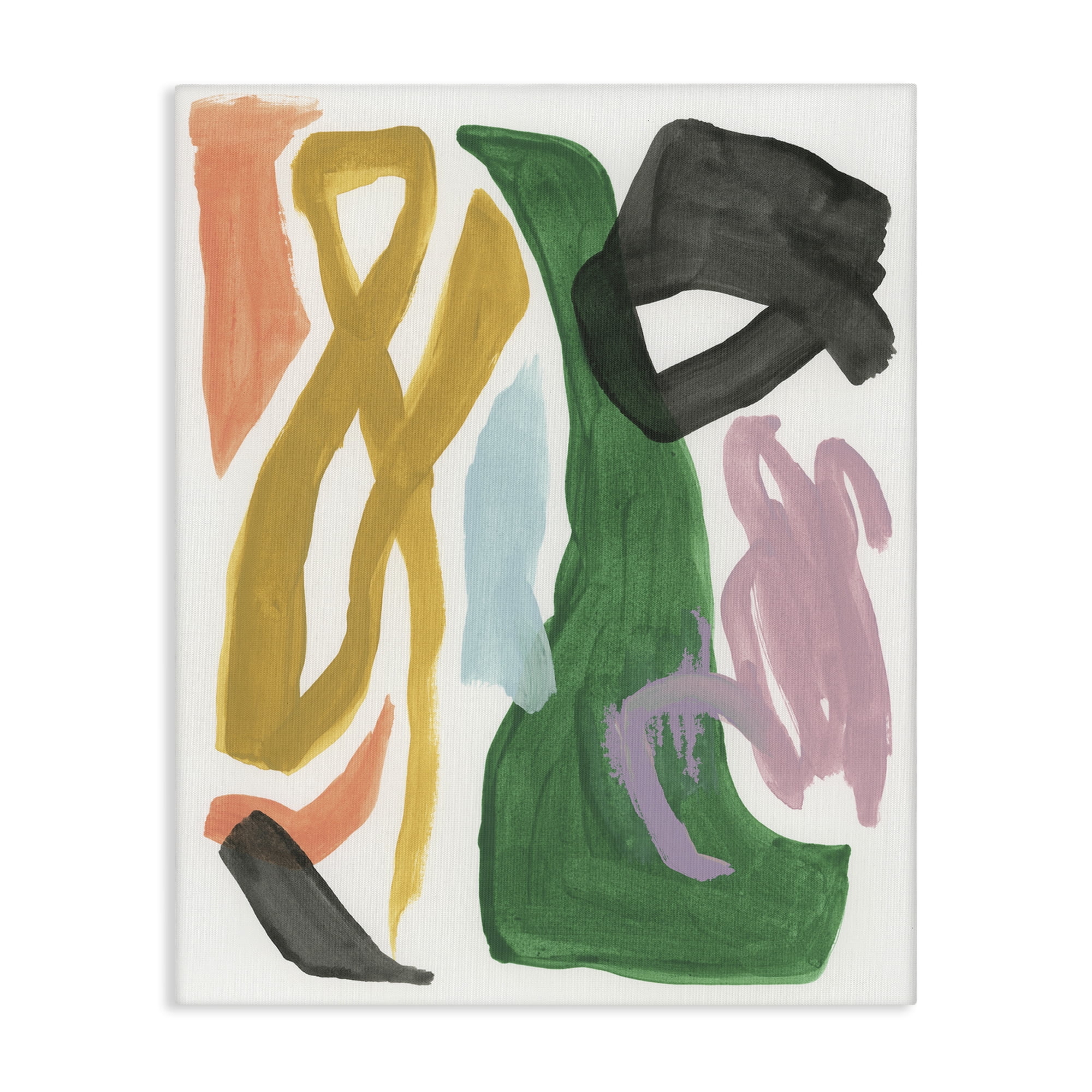 Stupell Industries Contemporary Modern Shapes Abstract Painting Wrapped ...
