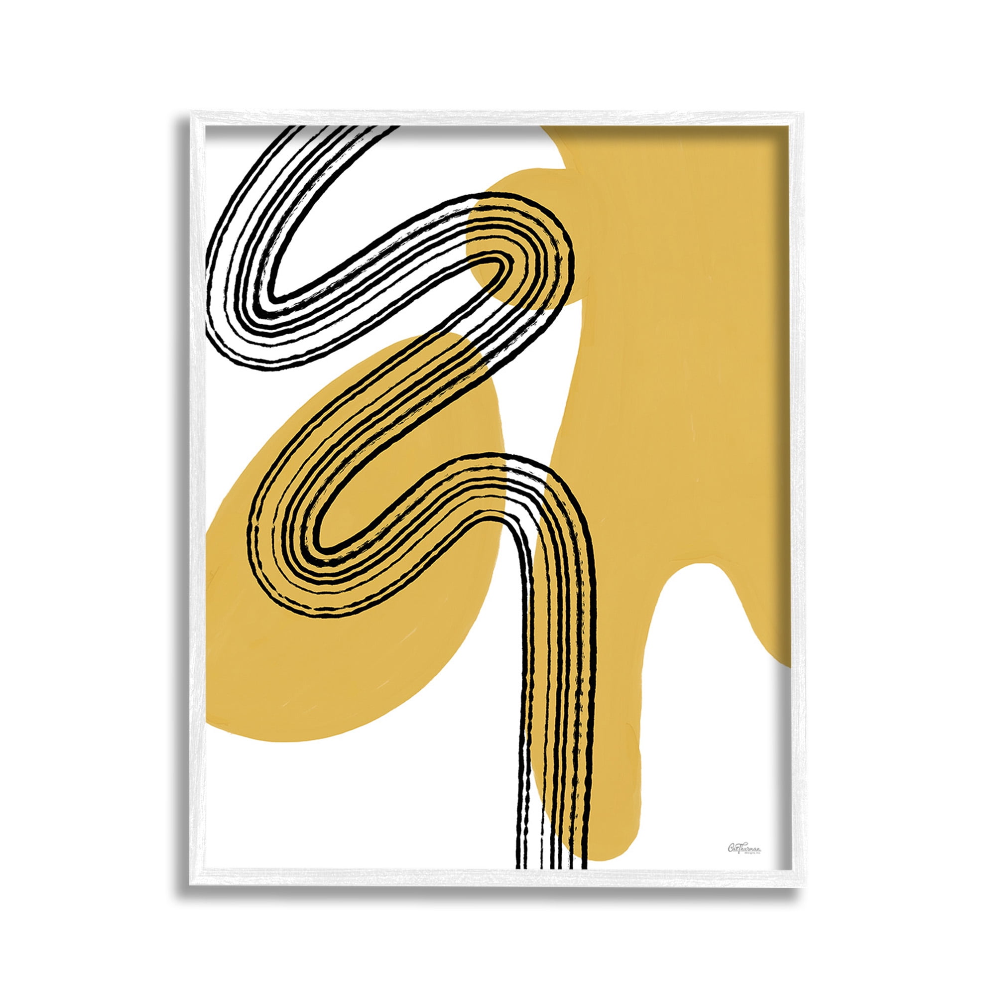 Stupell Industries Contemporary Splatter & Lines Abstract Painting ...