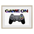 Stupell Industries Controller Game On Splatter Birch Framed Print Under ...