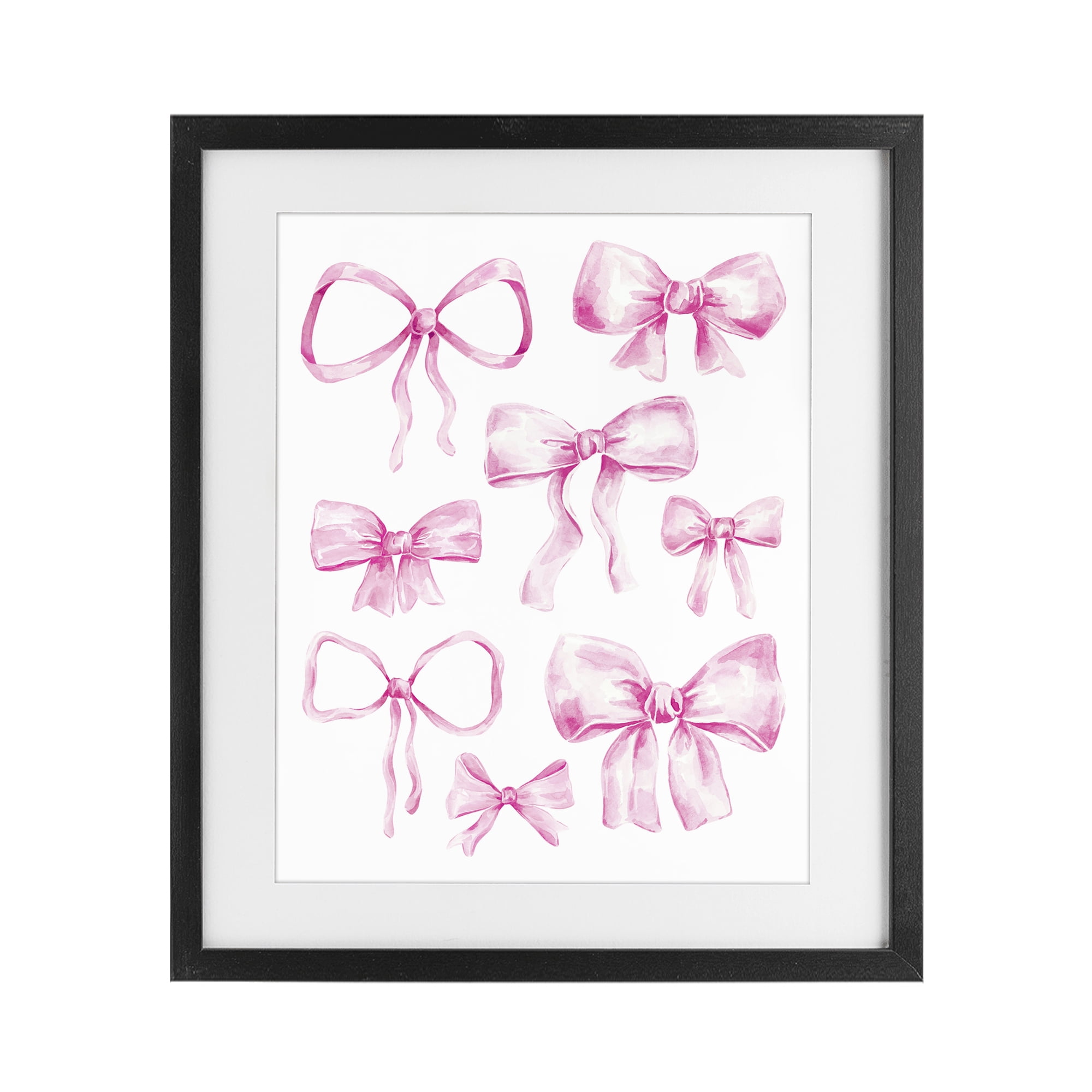 Stupell Industries Coquette Bow Collection Black Framed Print Under ...