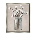 Stupell Industries Cotton Flower Jar Vase Botanical & Floral Painting ...