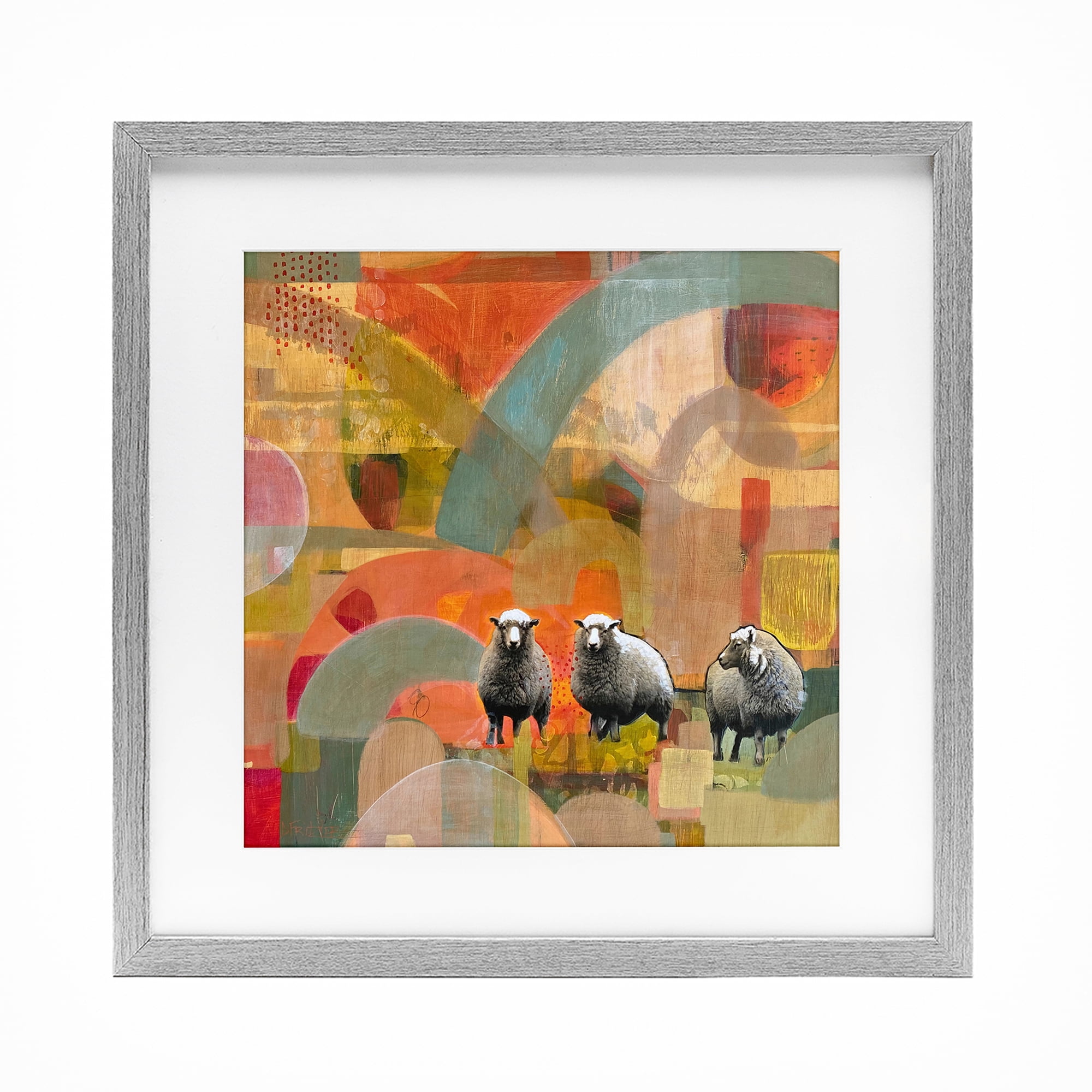 Stupell Industries Counting In My Sheep Gray Framed Print Under Glass ...
