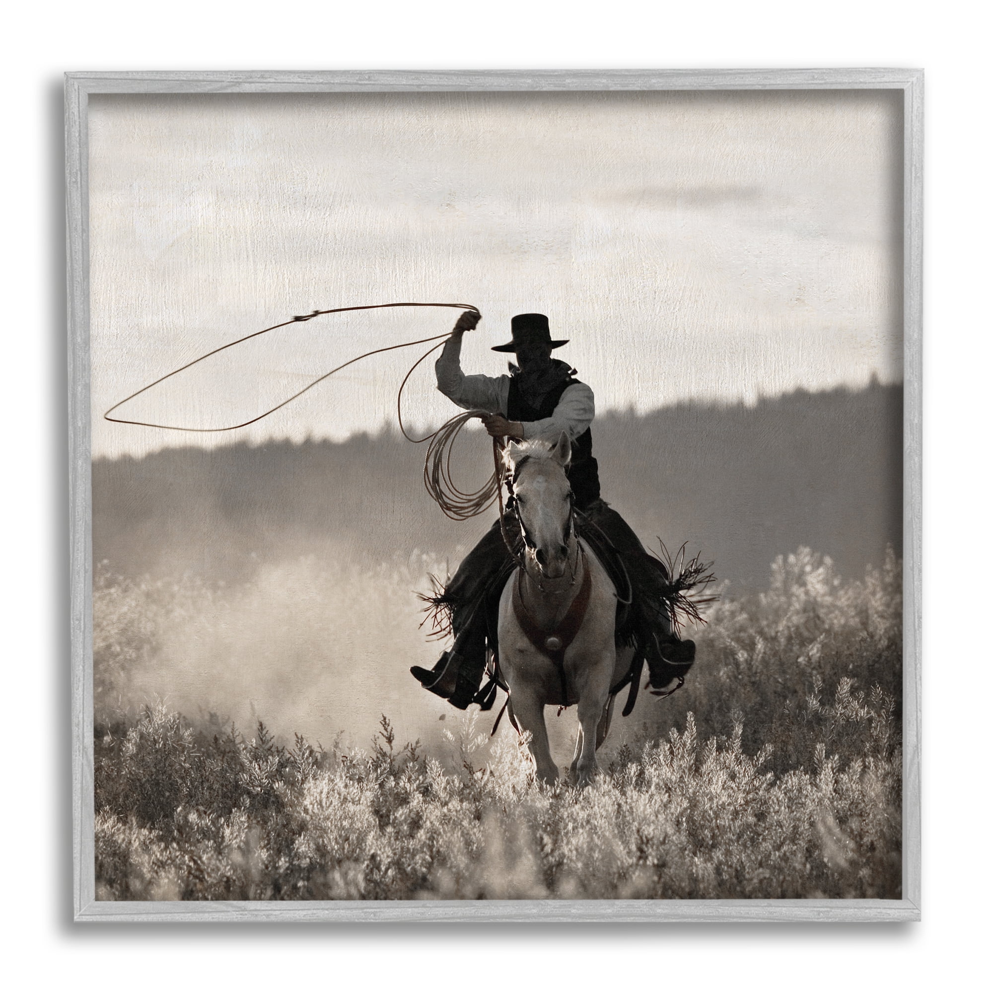 Stupell Industries Cowboy Lasso Western Photography Animals & Insects ...