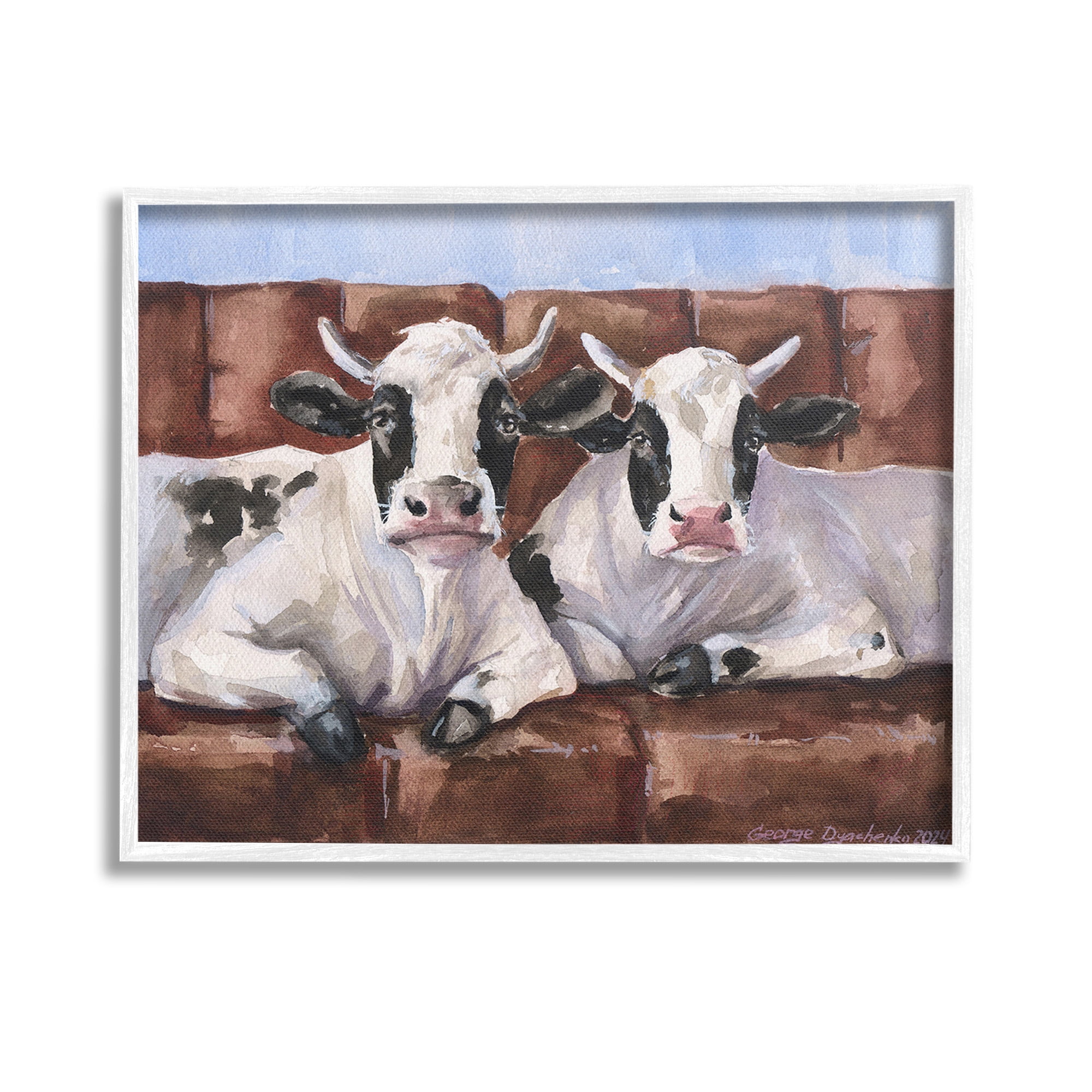 Stupell Industries Cows on Farmhouse Couch Framed Art Print - Walmart.com