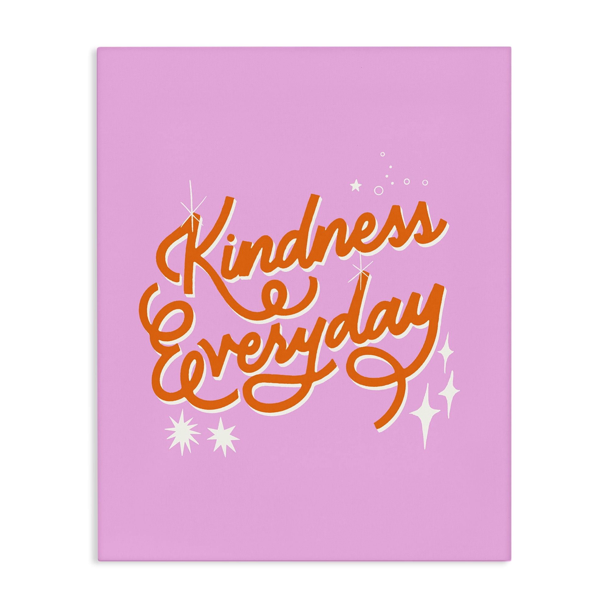 Stupell Industries Cursive Kindness Everyday Canvas Wall Art, design by ...
