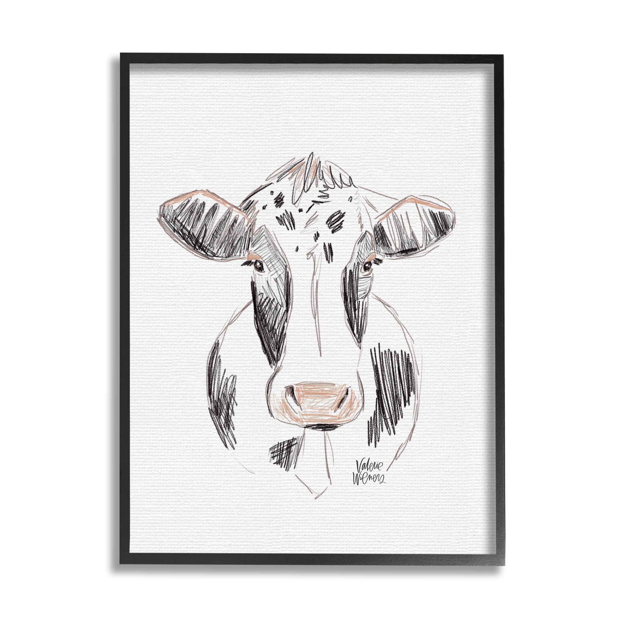 Dairy Cow Face Drawing