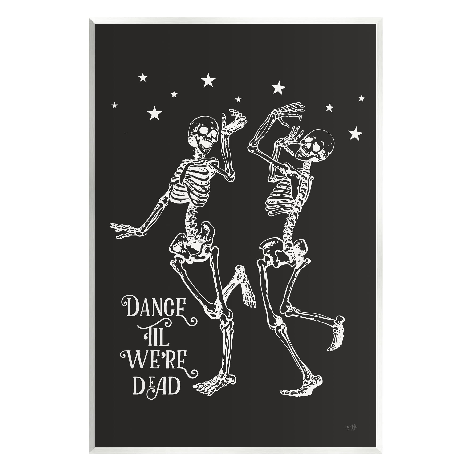 Stupell Dance Til Were Dead Skeletons Painting Art Print - 10x15 - Walmart.com