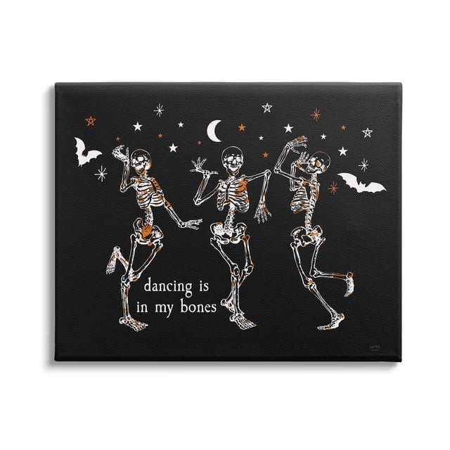 Stupell Industries Dancing In My Bones Skeletons Holiday Painting ...