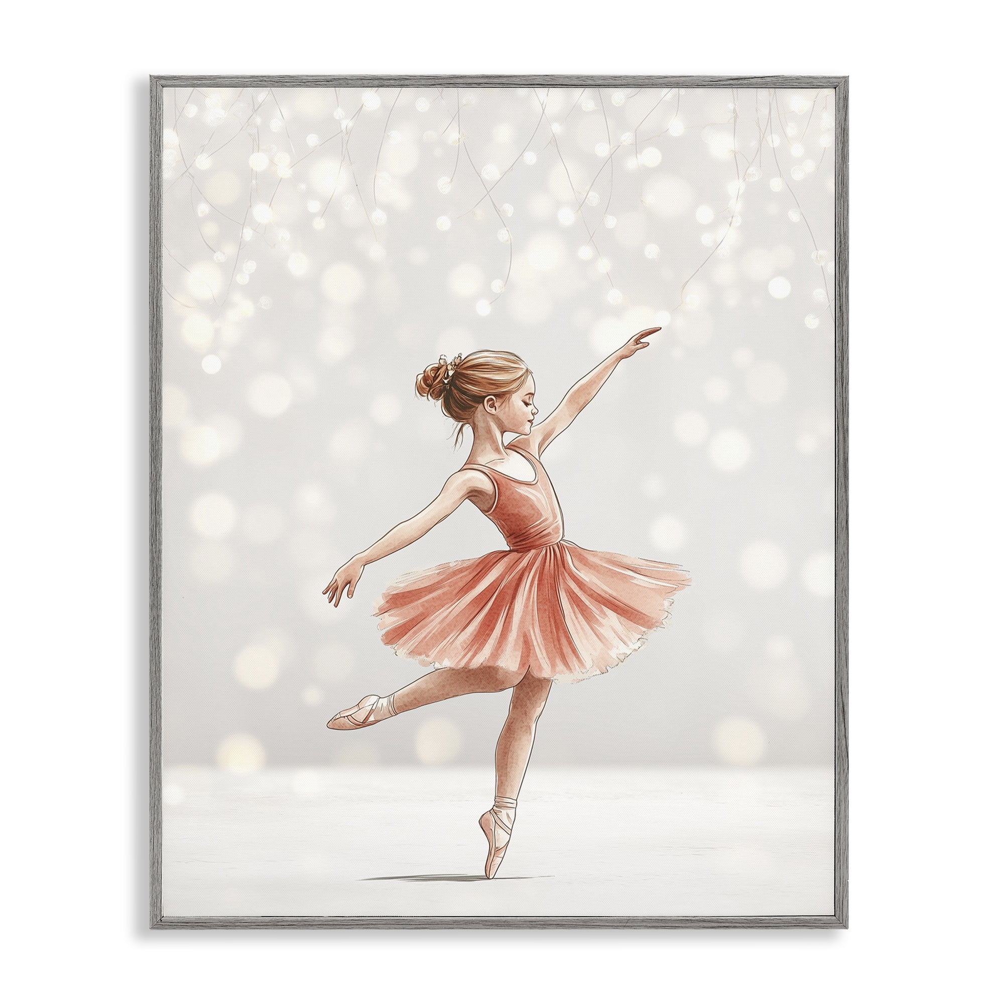Stupell Industries Dancing In The Light Gray Framed Giclee Art, design ...