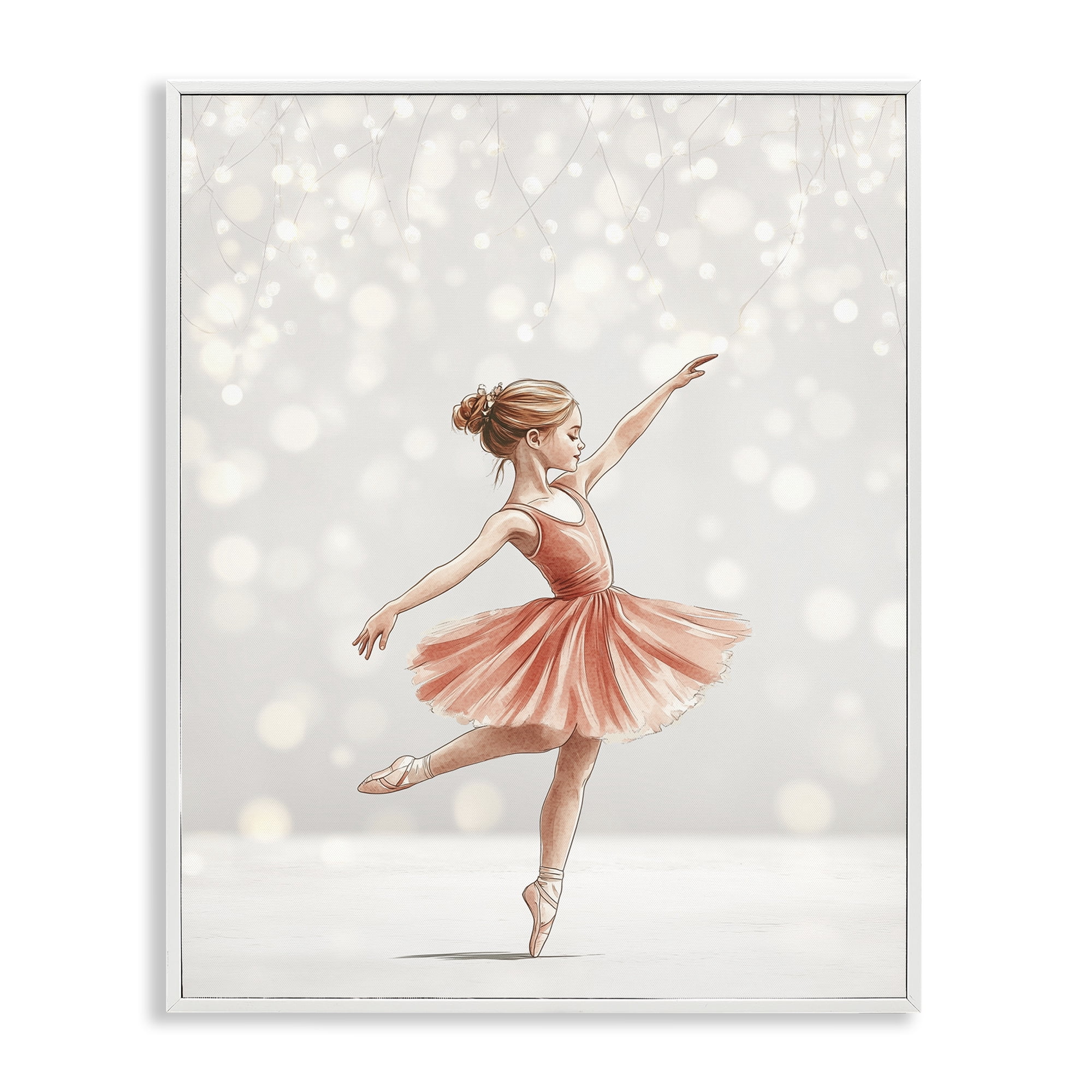 Stupell Industries Dancing In The Light White Framed Giclee Art, design ...