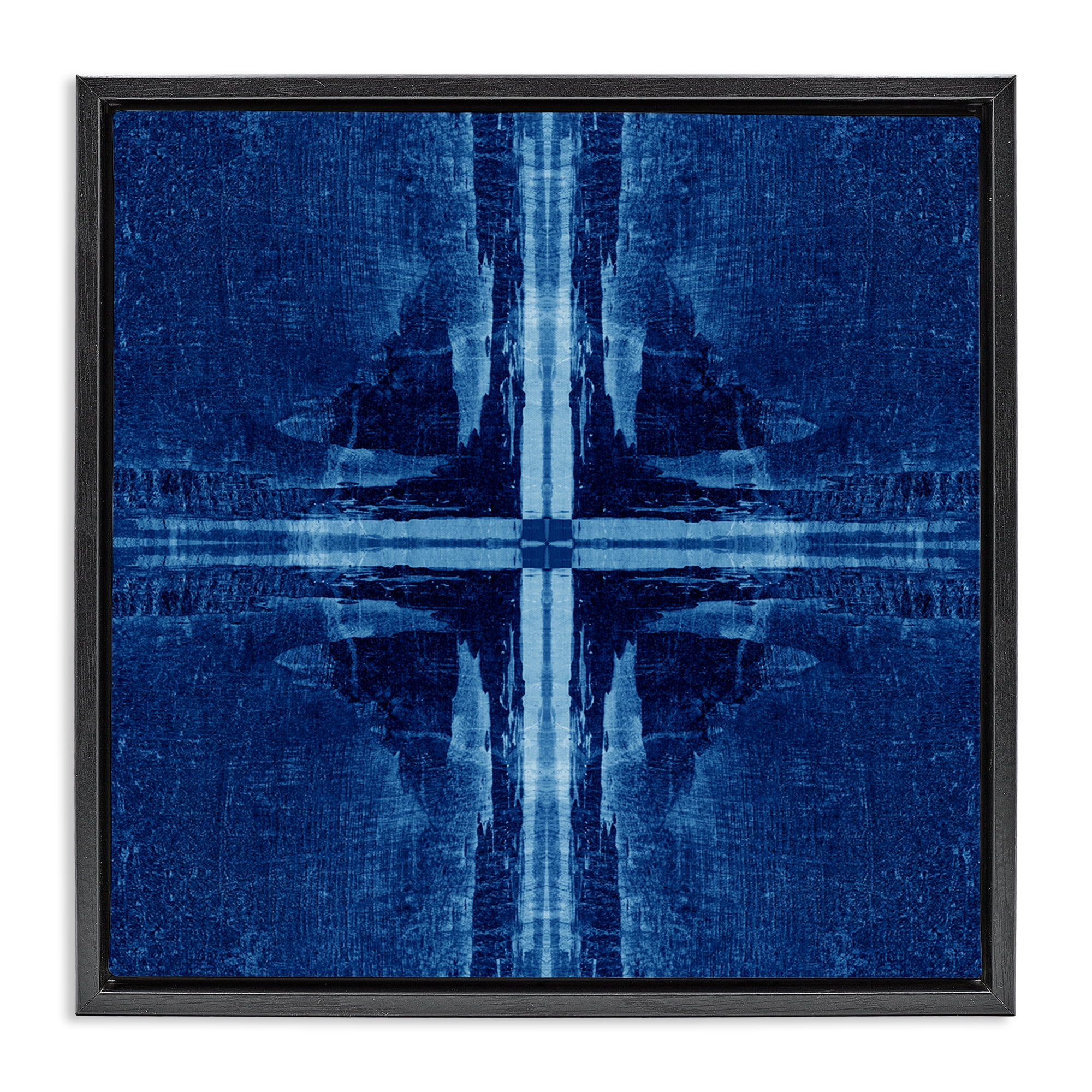 Stupell Industries Dark Geometric Quadrants Abstract Painting Black ...