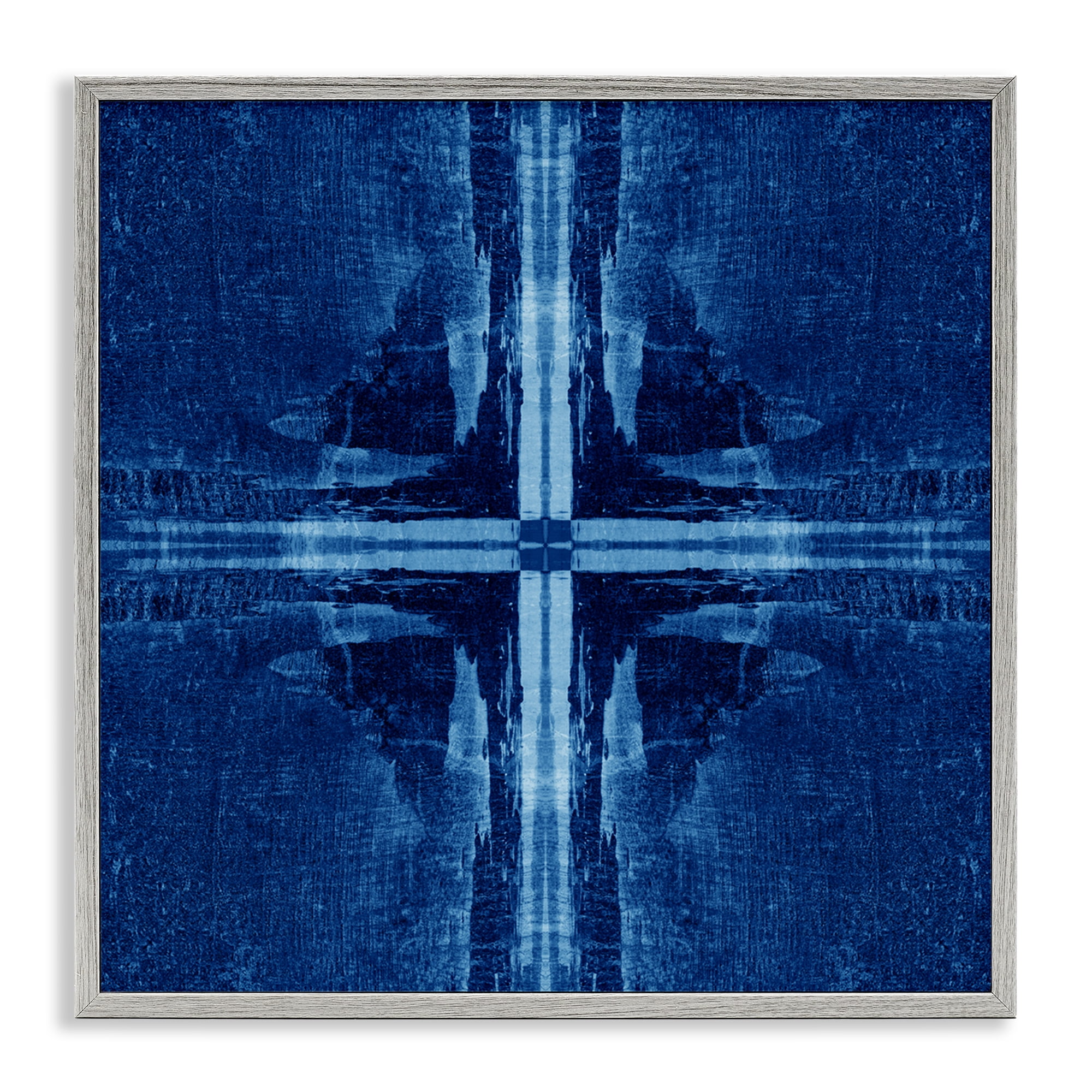 Stupell Industries Dark Geometric Quadrants Abstract Painting Gray ...