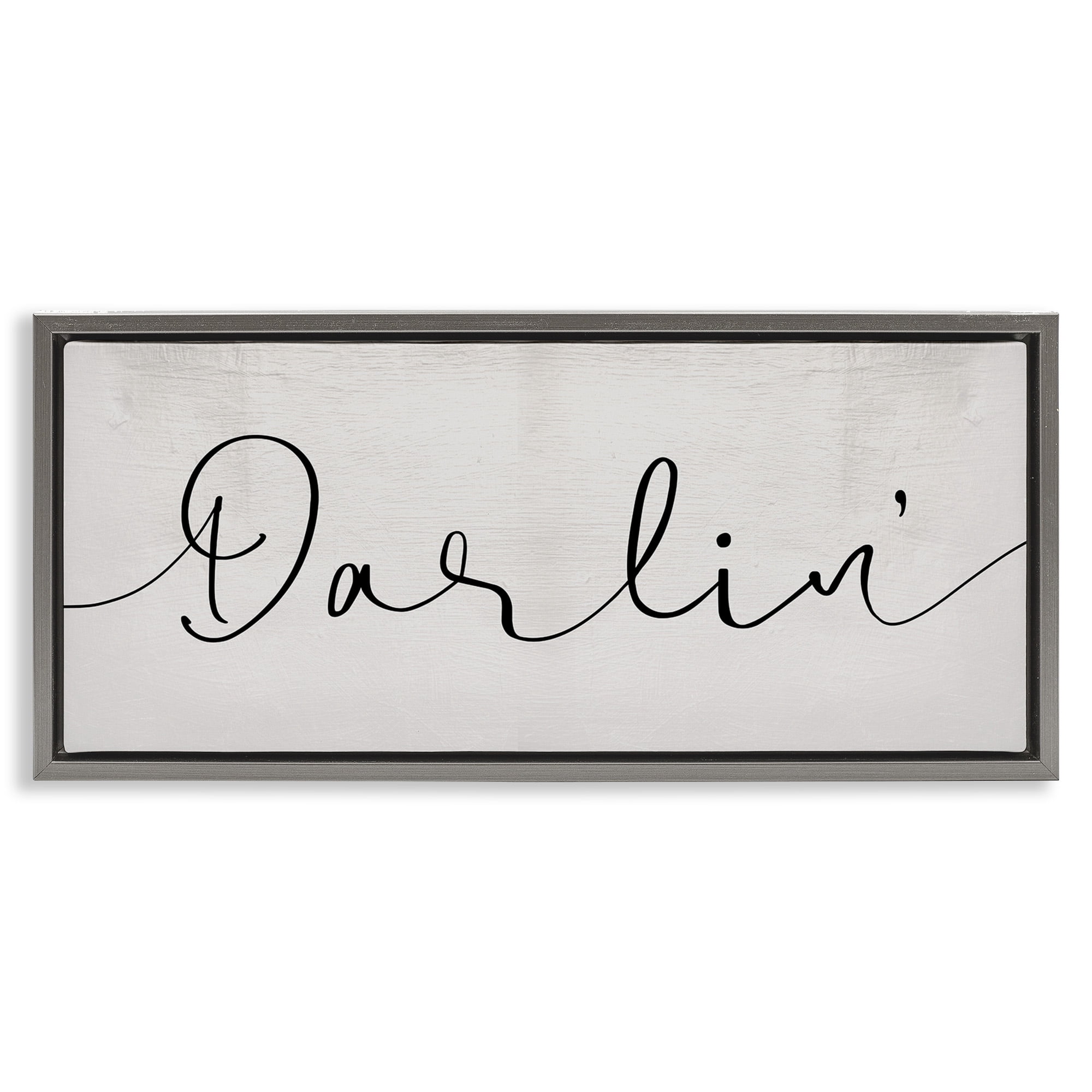 Stupell Industries Darlin' Sentiment Elegant Cursive Typography ...