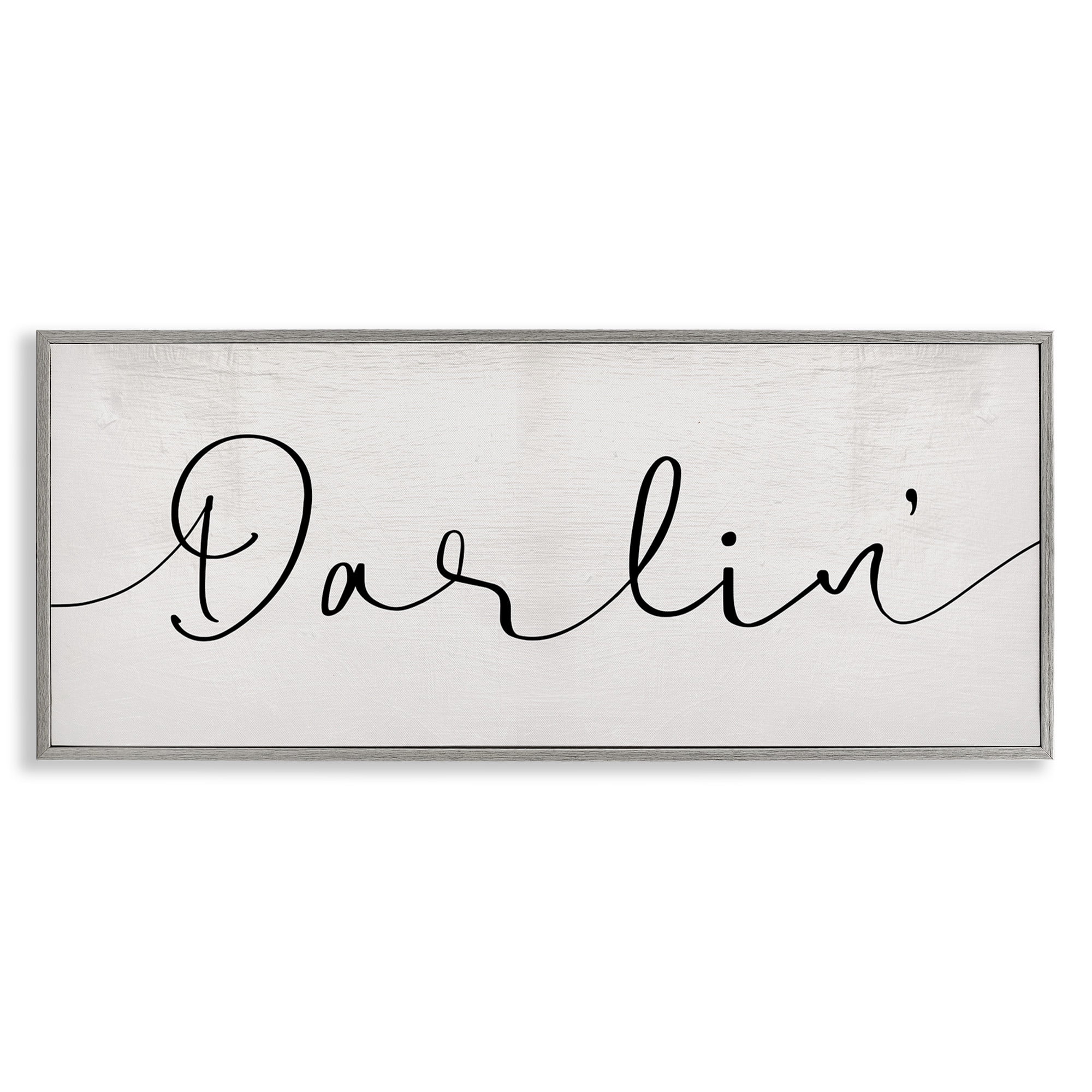 Stupell Industries Darlin' Sentiment Elegant Cursive Typography ...