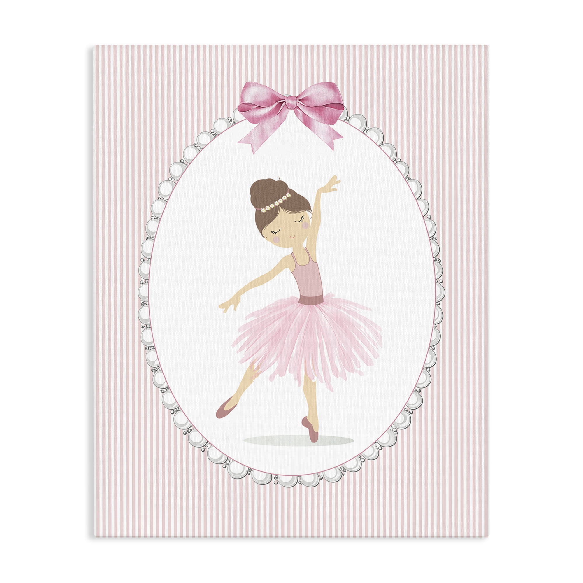 Stupell Industries Delicate Dance on Stripes Canvas Wall Art, design by ...