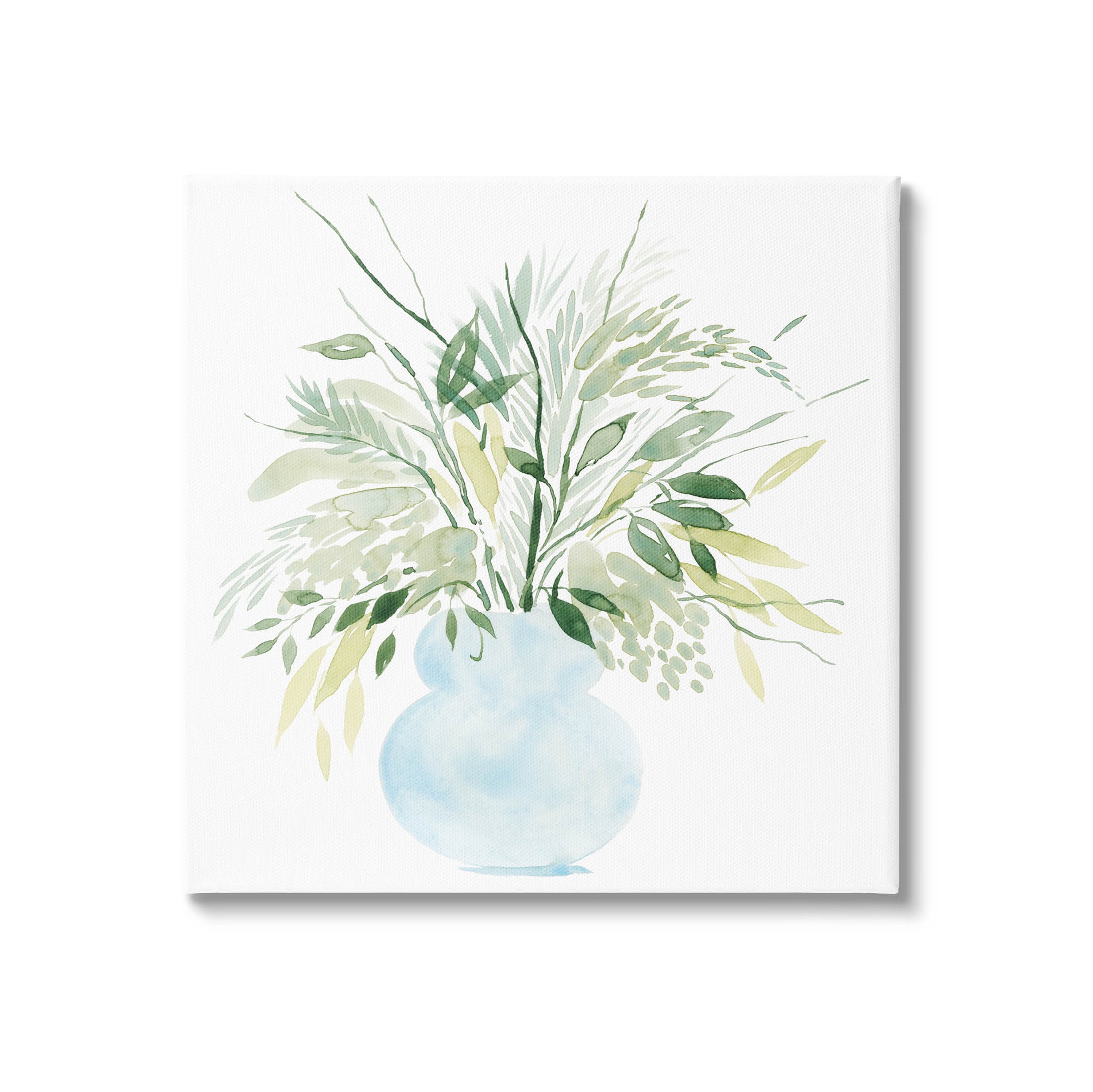 Stupell Industries Delicate Layered Greenery Plants Vase Graphic Art ...