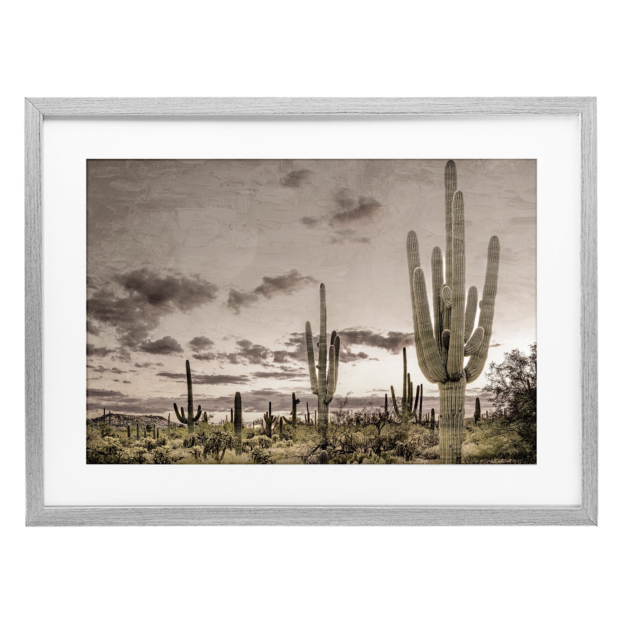 Stupell Industries Desert Sky Wilderness Gray Framed Print Under Glass ...