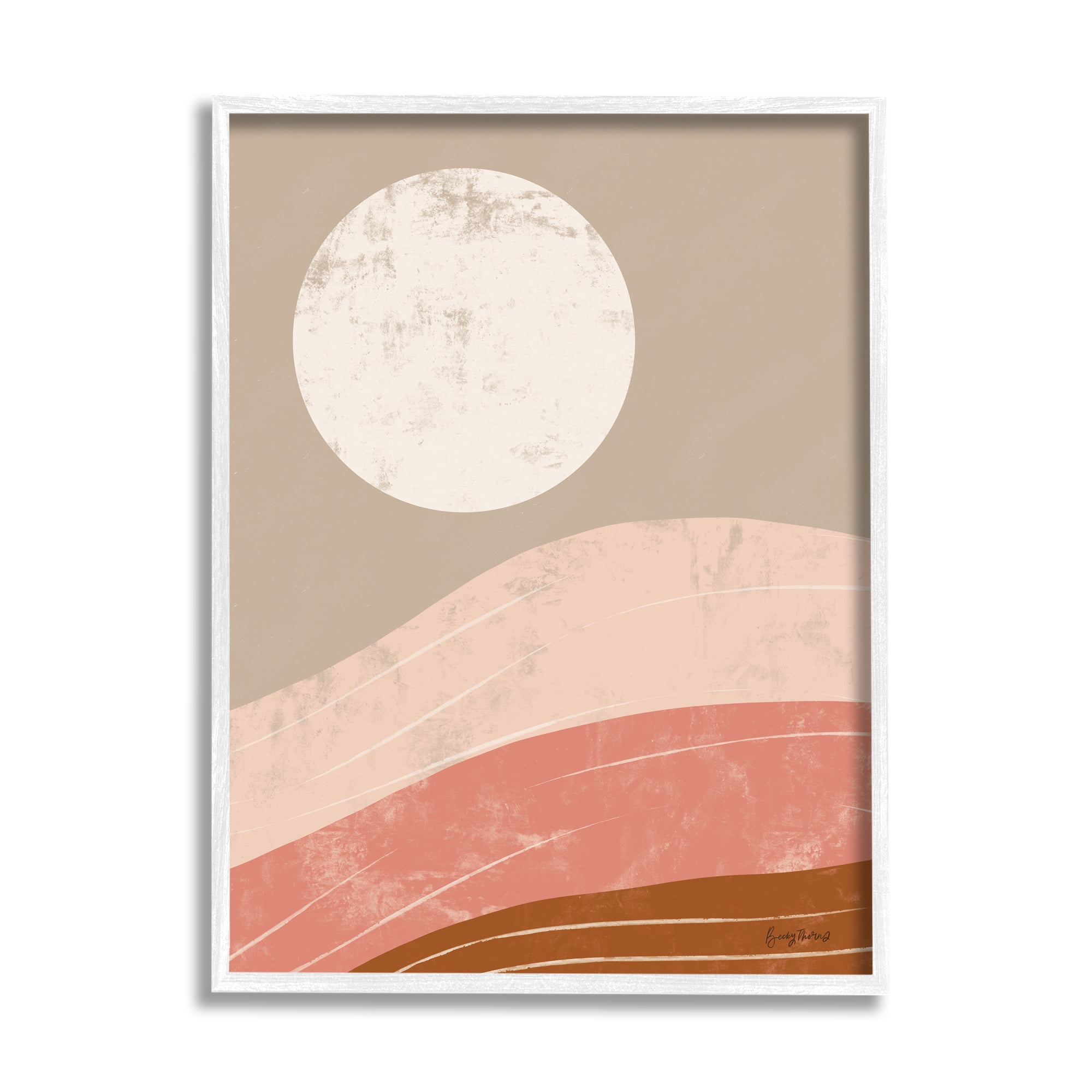Stupell Industries Desert Sun over Abstract Mountain Landscape ...