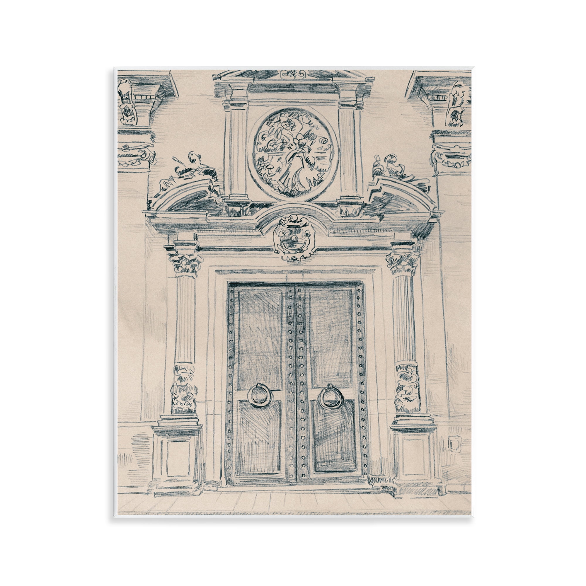 Stupell Industries Detailed Architecture Scene Town & City Drawing ...
