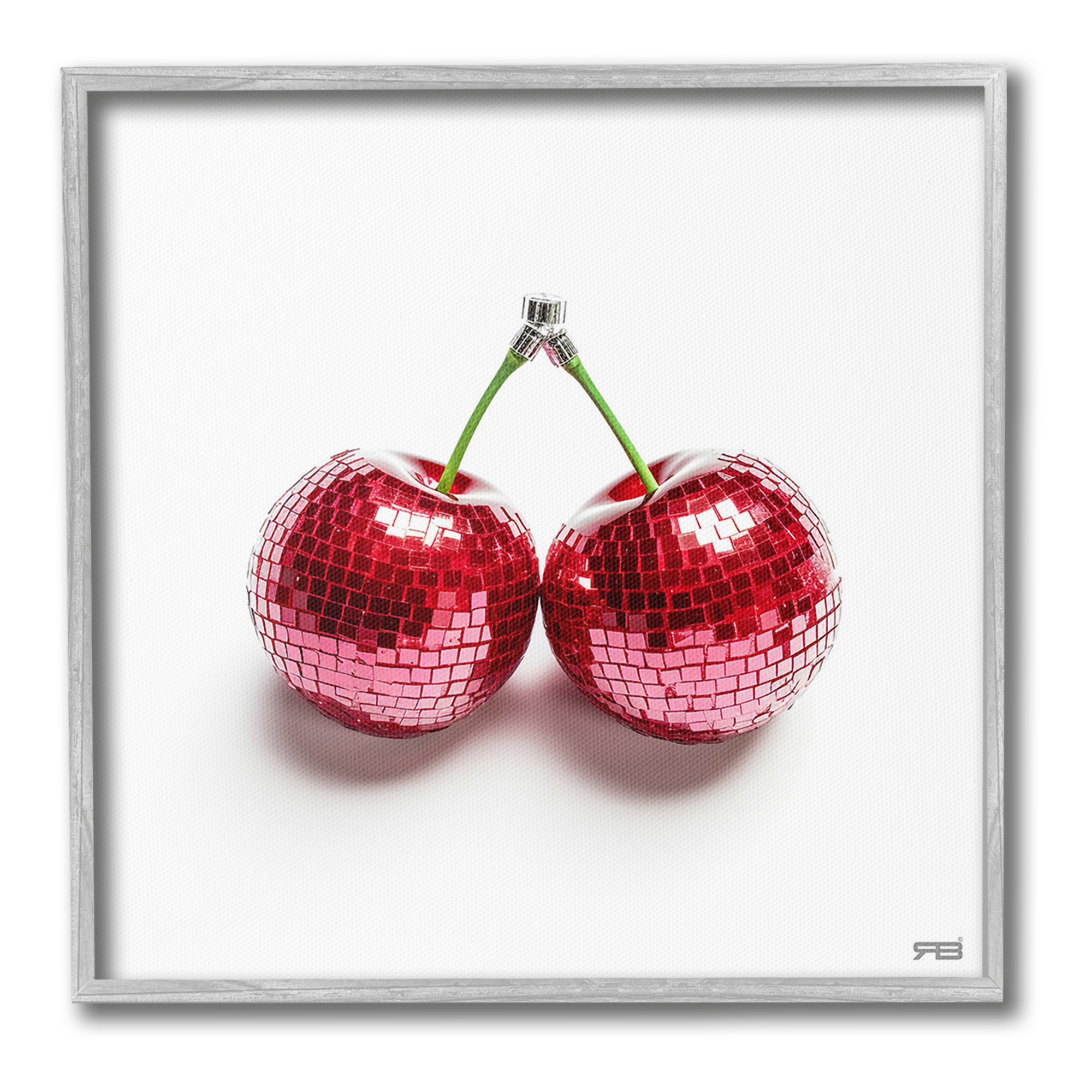 Stupell Industries Disco Cherries on White Food & Beverage Painting ...