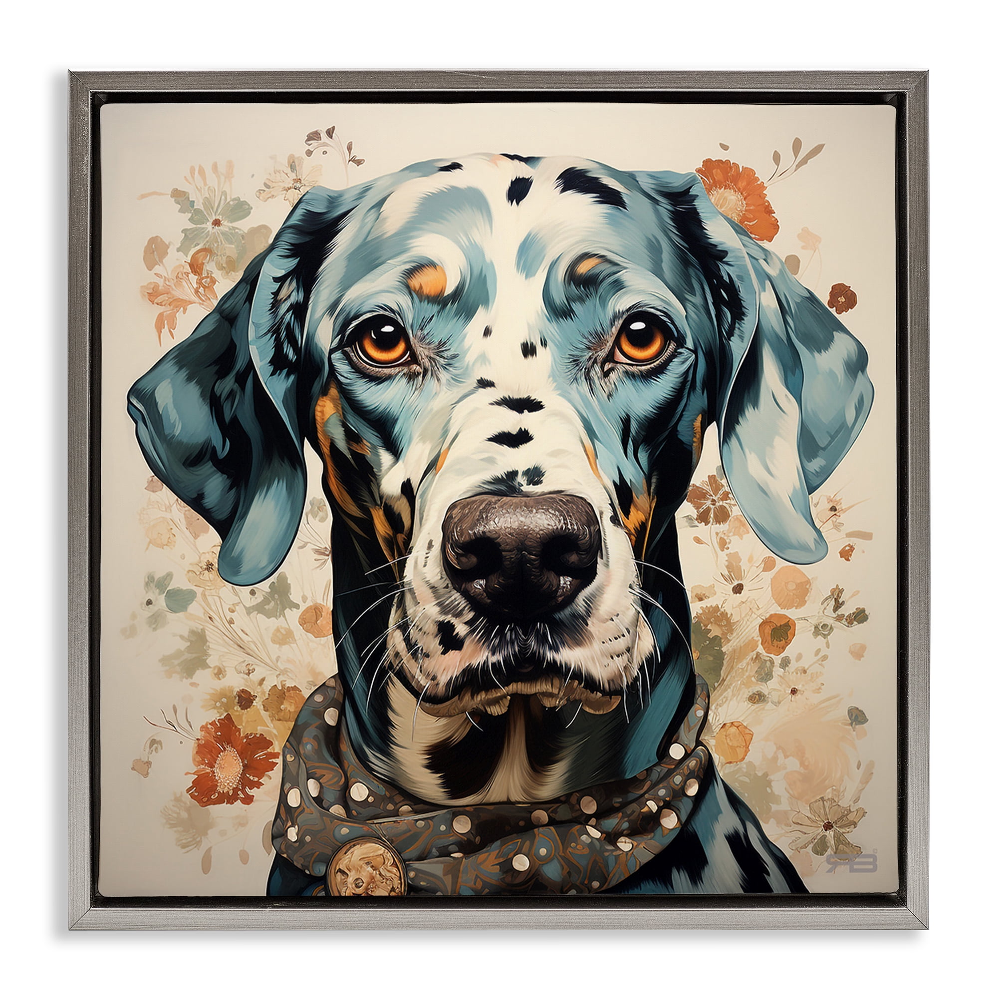 Stupell Industries Dog Portrait with Paint Splatter Animals & Insects ...