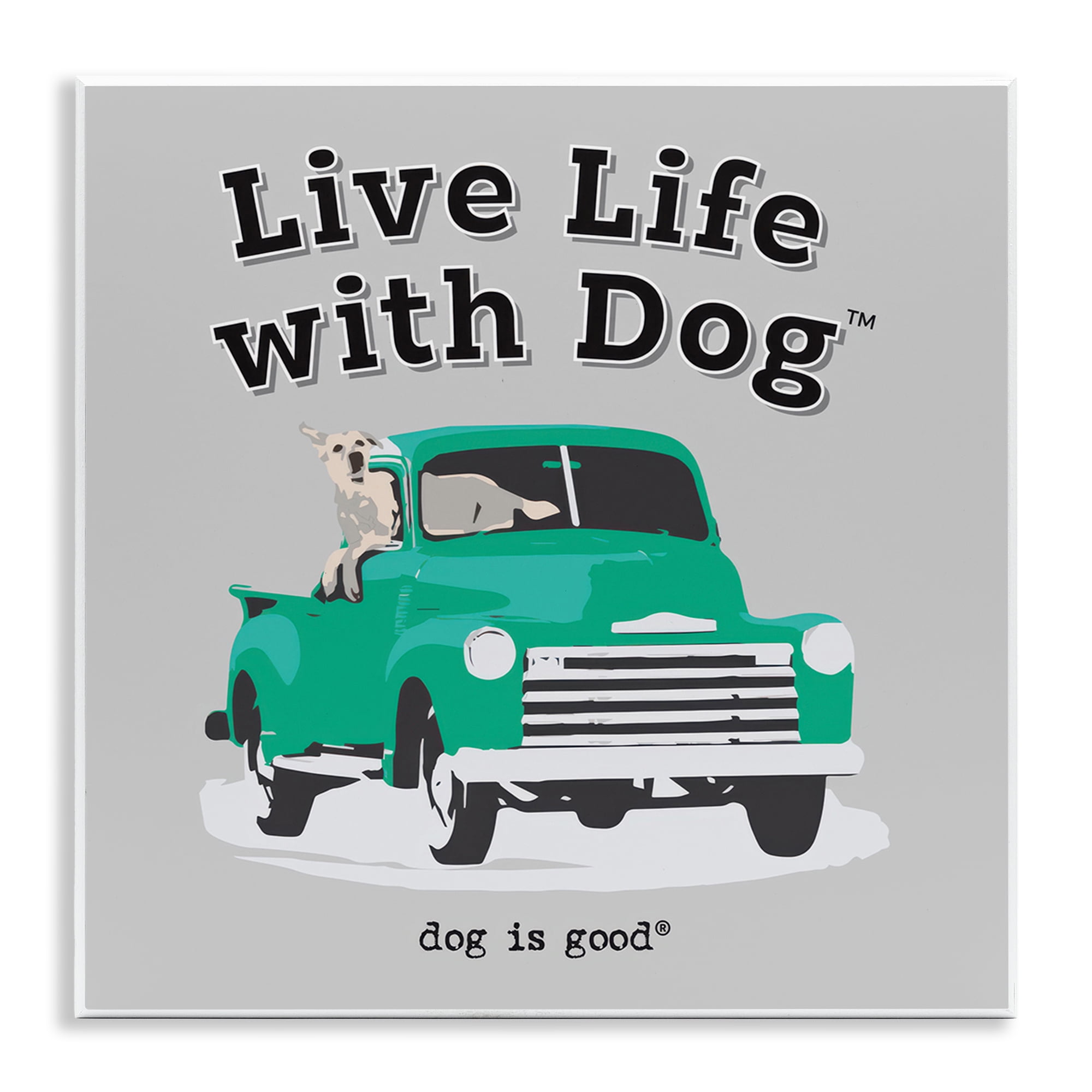 Stupell Industries Dog in Pickup Truck Animals Painting Unframed Art ...