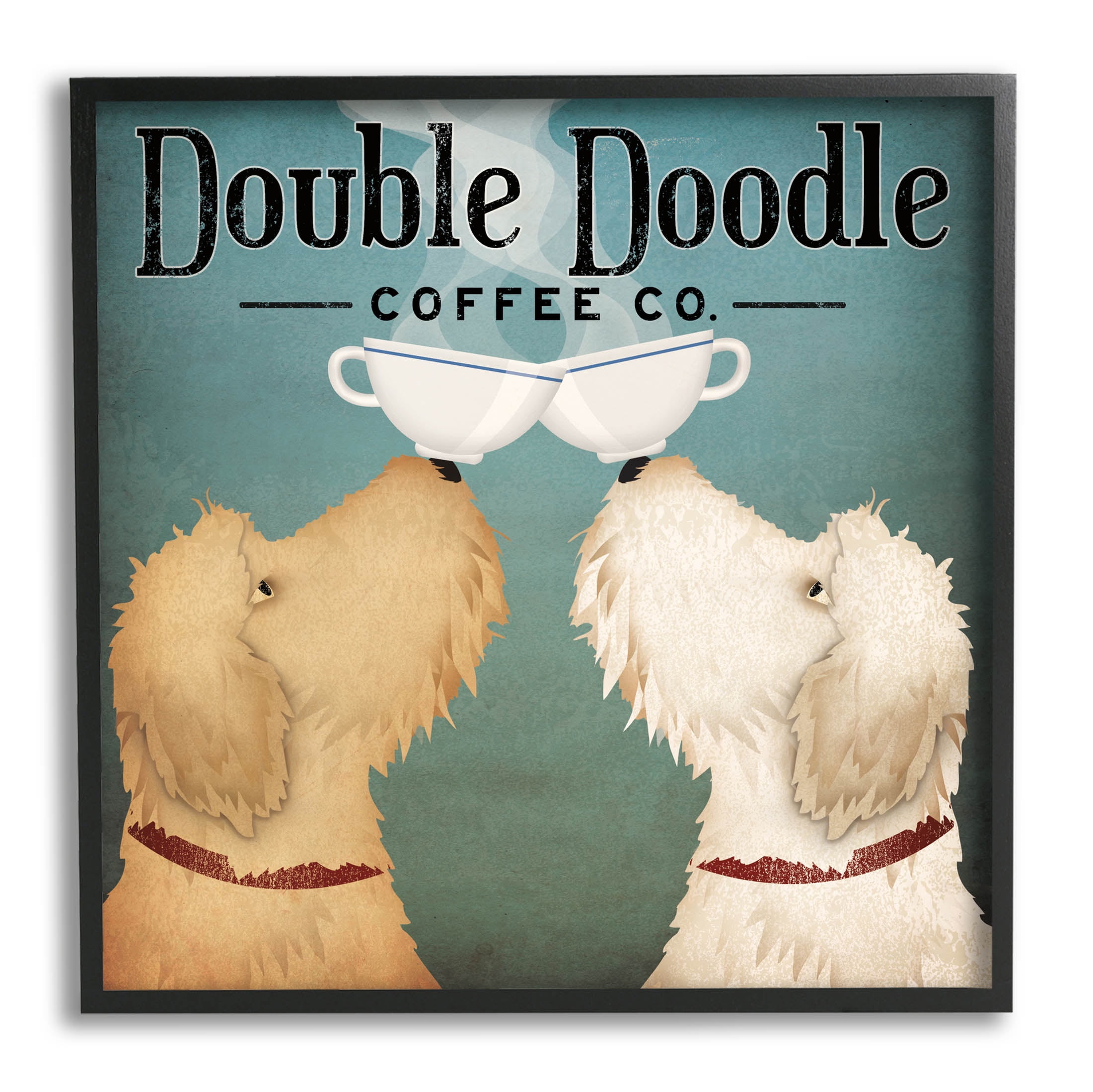Stupell Industries Doodle Dog Vintage Coffee Company Sign Graphic Art ...