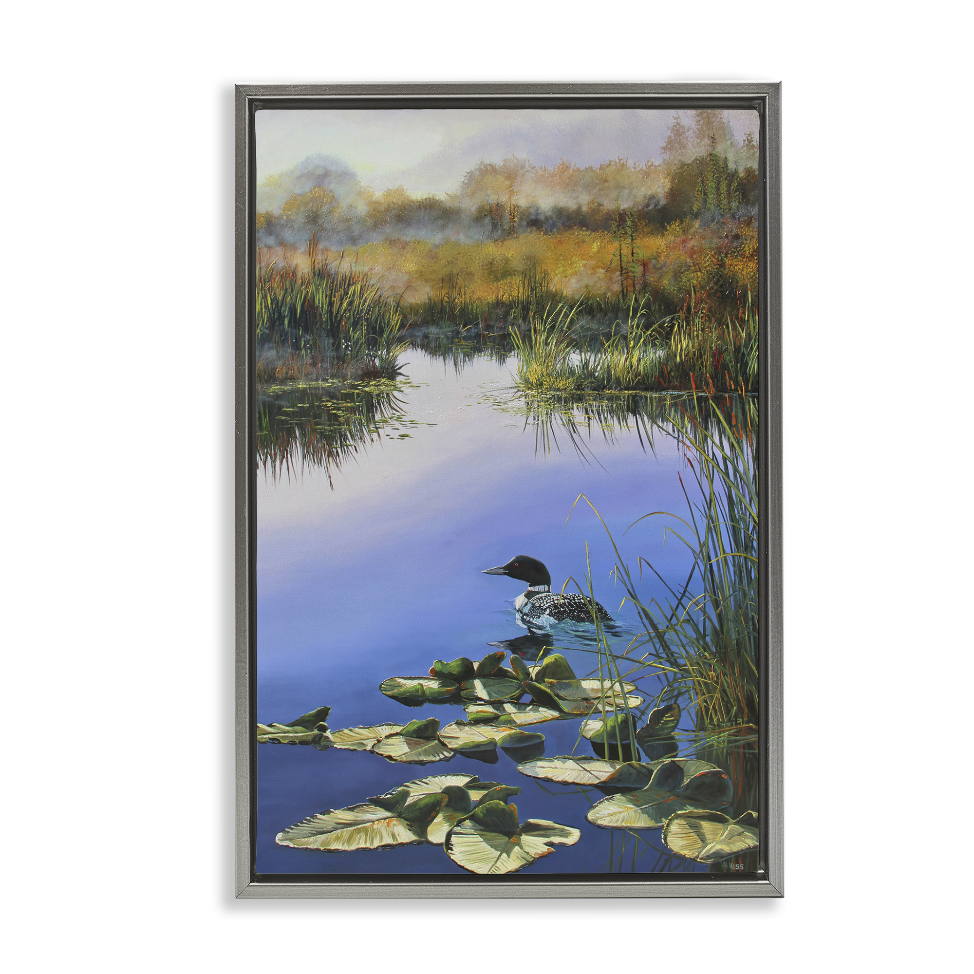 Stupell Industries Duck's Morning Solitude Landscape & Nature Painting ...