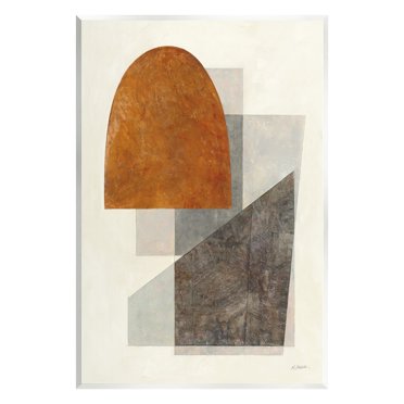 Layered Minimal Oblong Forms Abstract Graphic Art Unframed Art Print ...