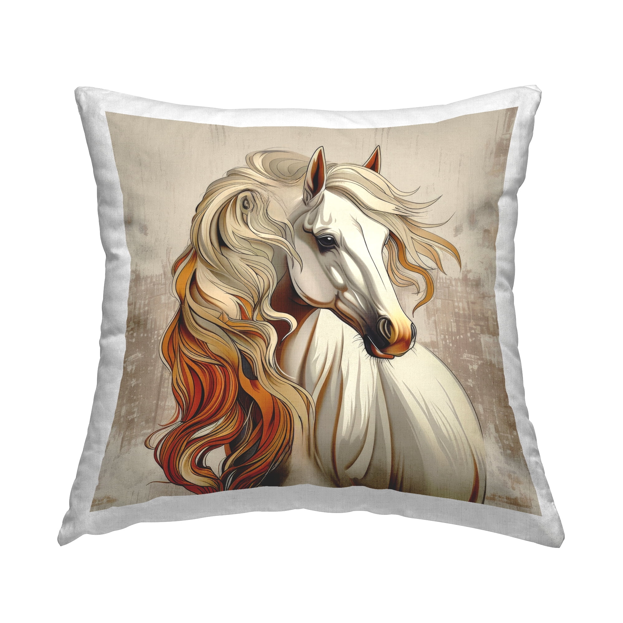 Stupell Industries Elegant Wavy Horse Mane Decorative Printed Throw ...