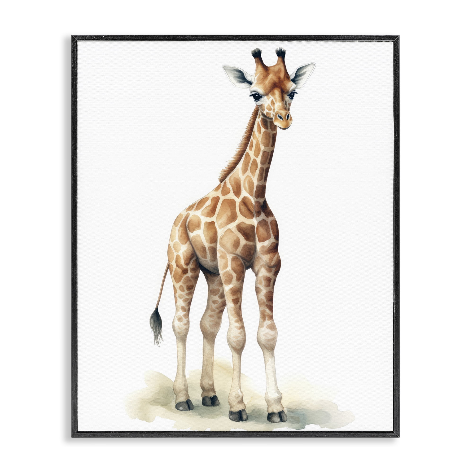 Stupell Industries Eloise Long Legs Giraffe Black Framed Giclee Art ...