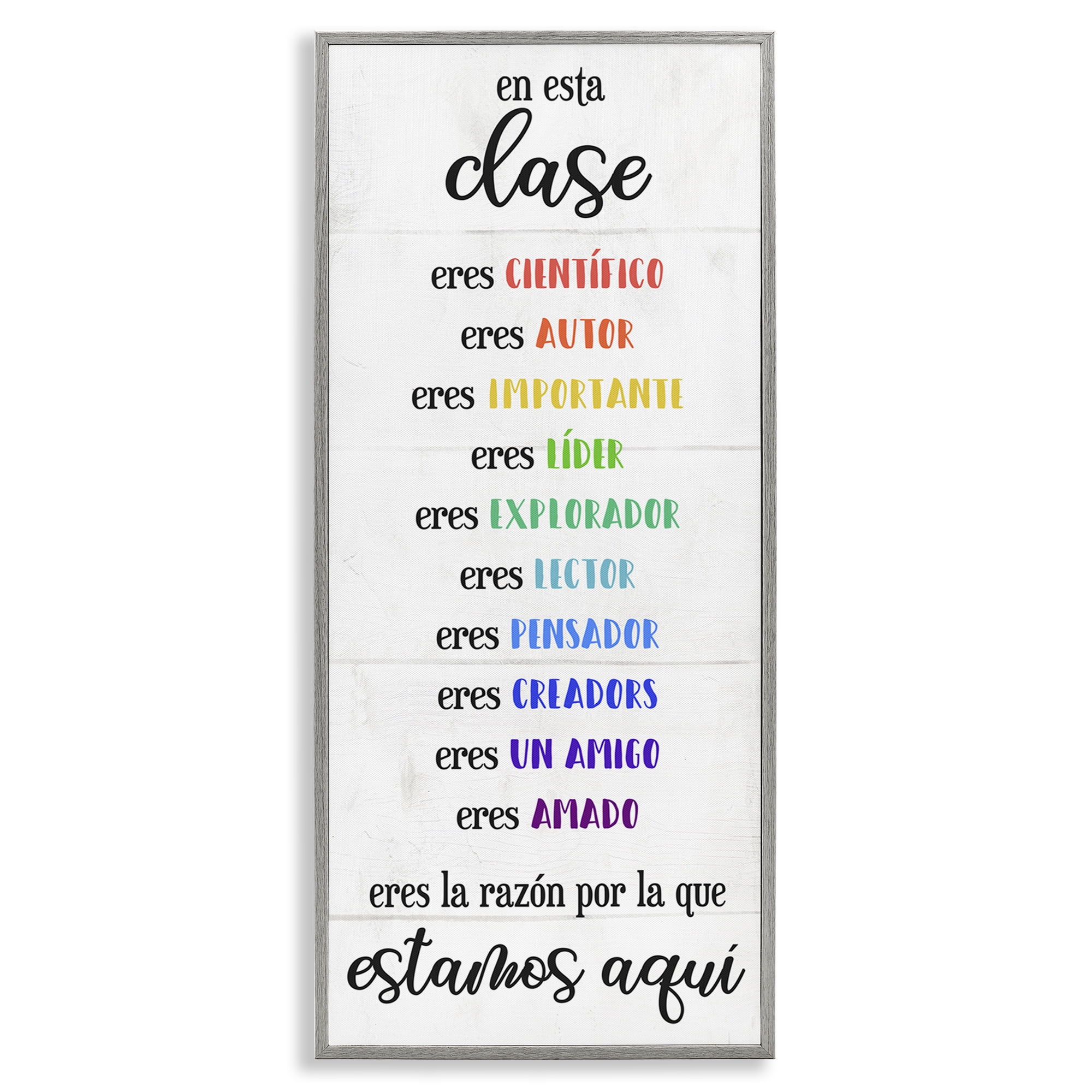 Stupell Industries En Esta Clase Eres… Inspirational Quotes & Sayings ...