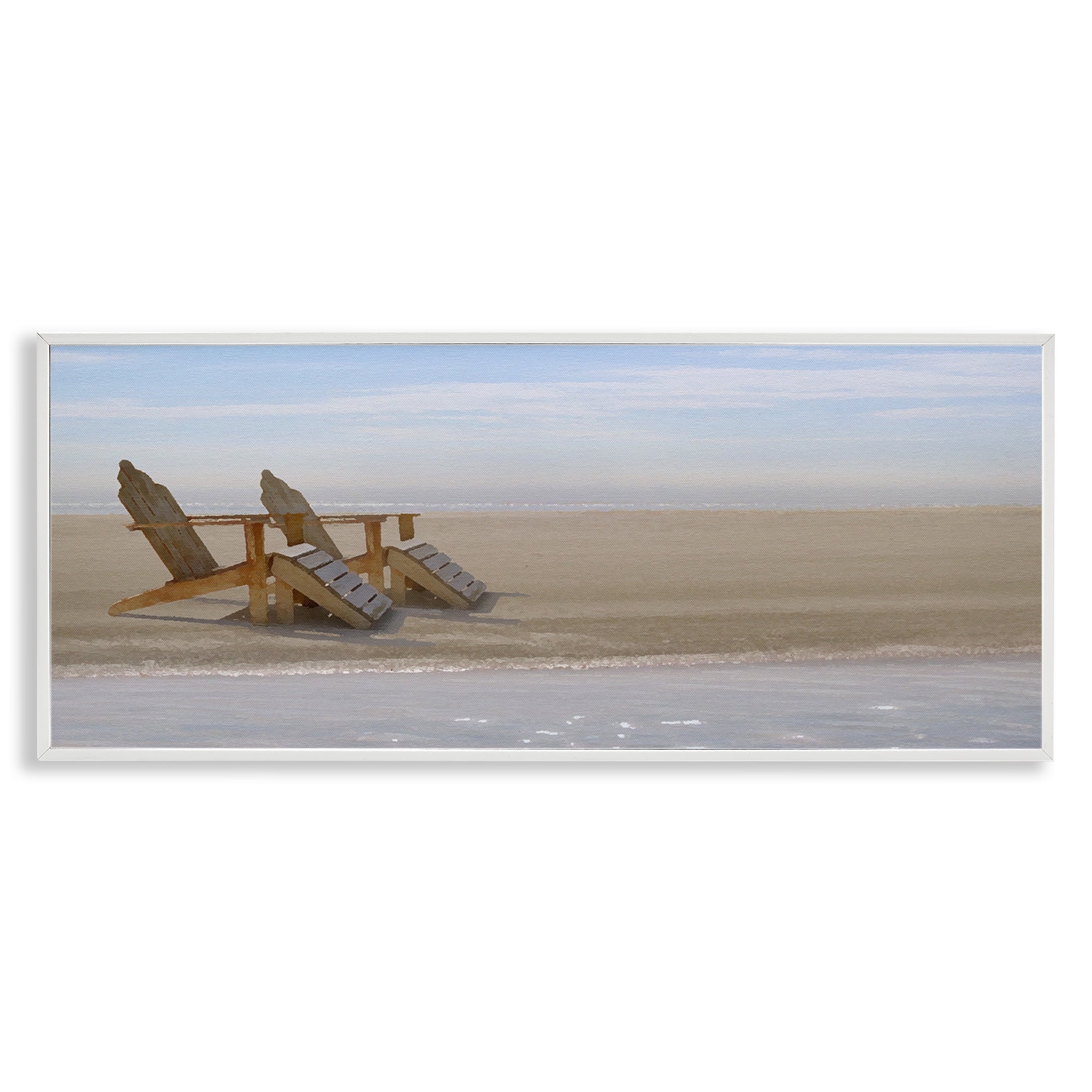 Stupell Industries Endless Beach Scene Landscape Photography White ...