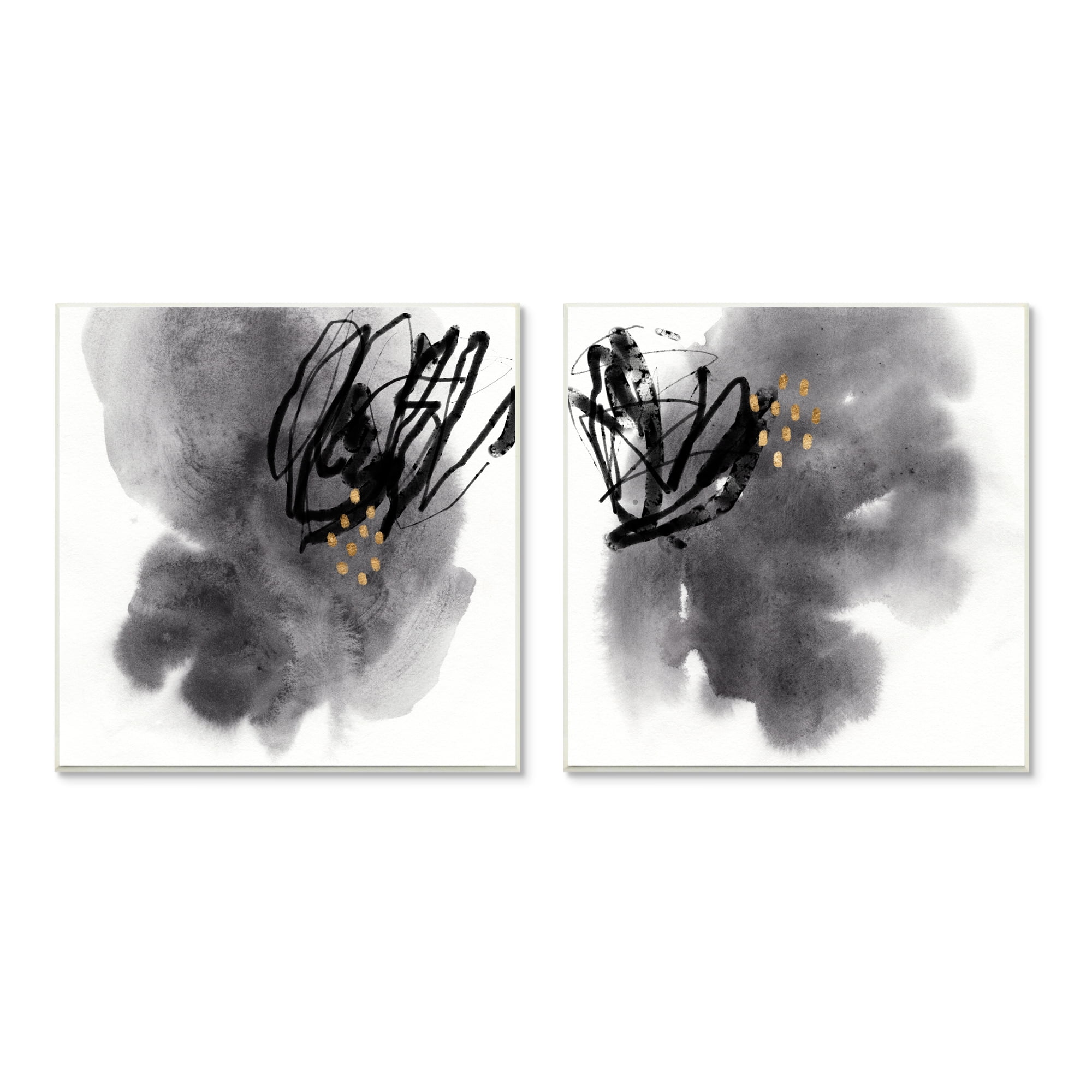 Stupell Industries Energetic Black Lines Abstract Copper Mark Design ...