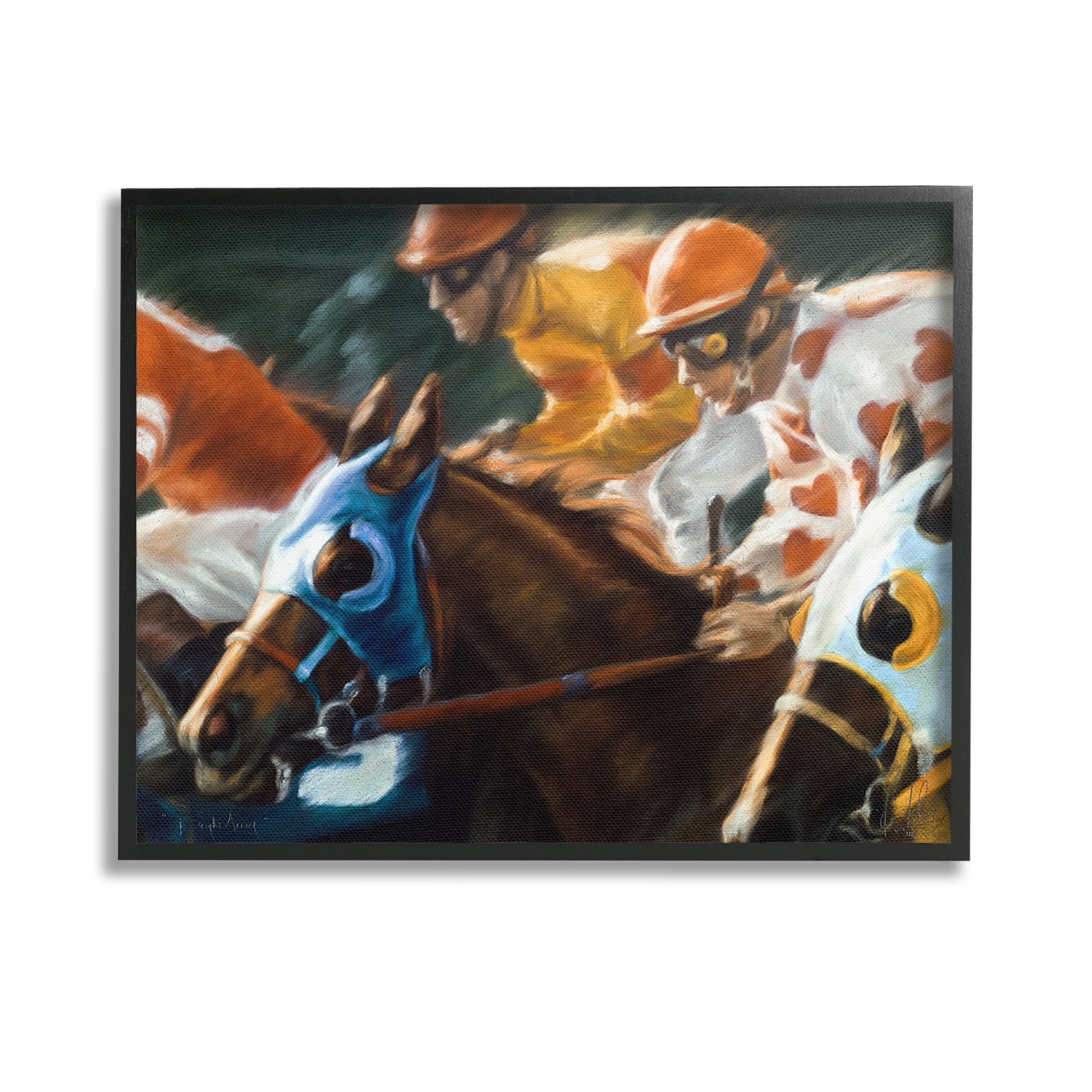 Stupell Industries Equestrian Jockeys Racing Animals & Insects Painting ...