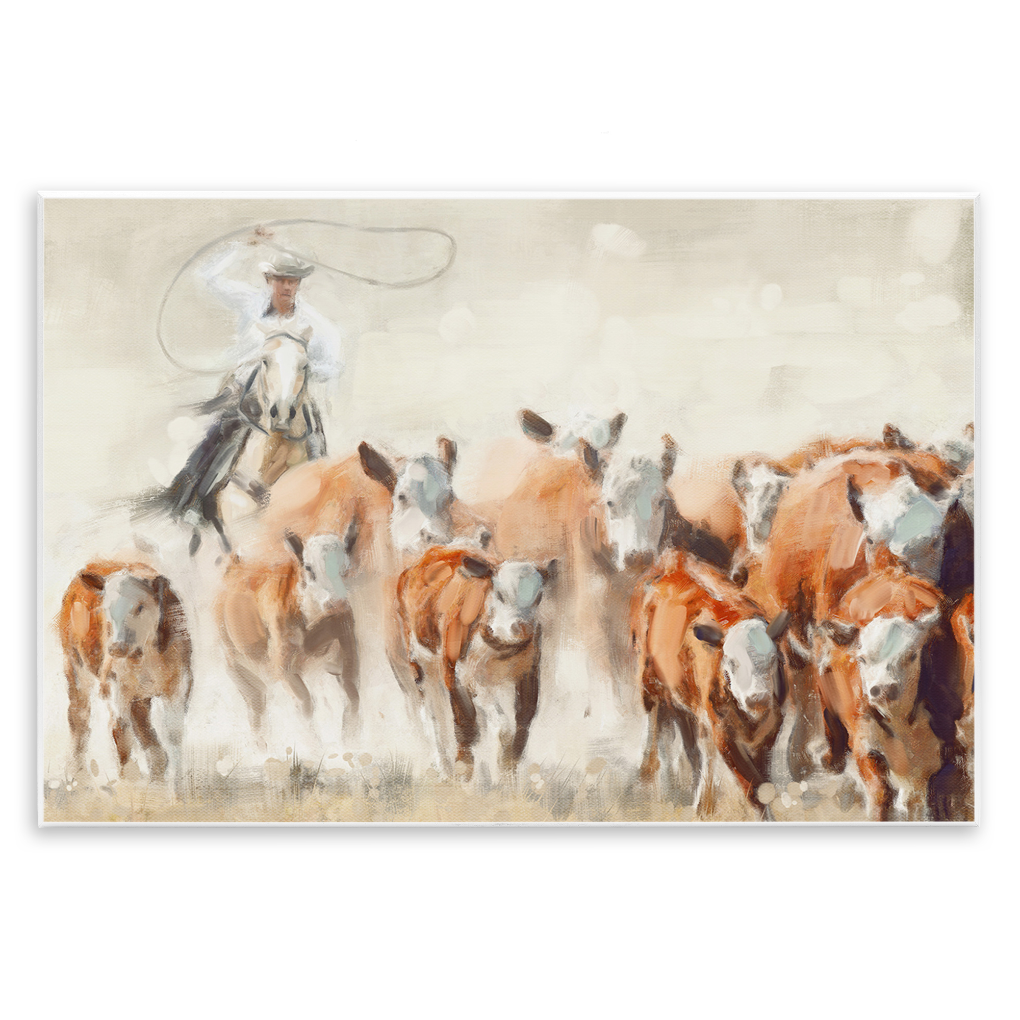 Stupell Industries Equestrian Round Up Animals & Insects Painting ...