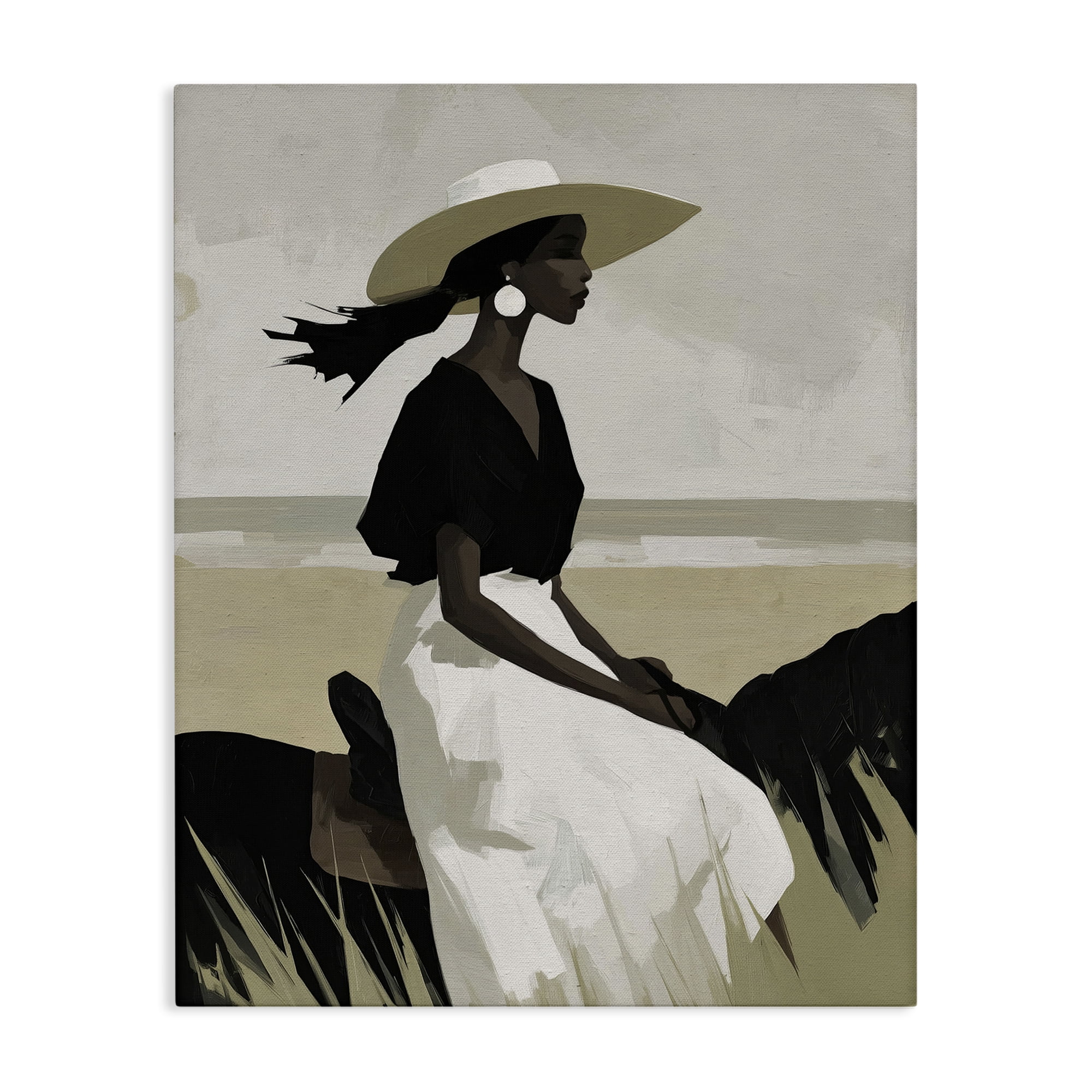 Stupell Industries Equestrian Windswept Muse Canvas Wall Art, design by ...