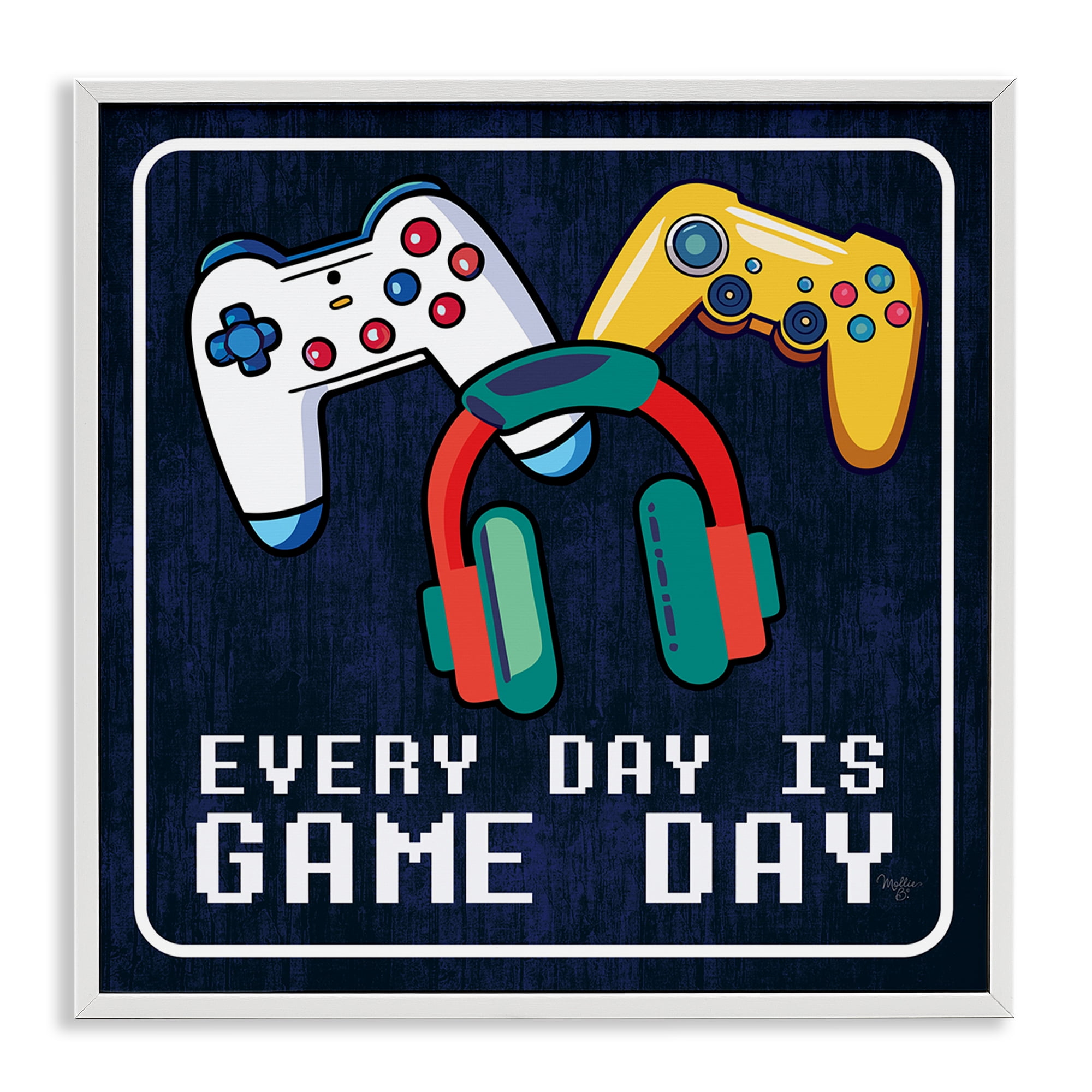 Stupell Industries Every Day Game Day Quotes and Sayings Painting White ...